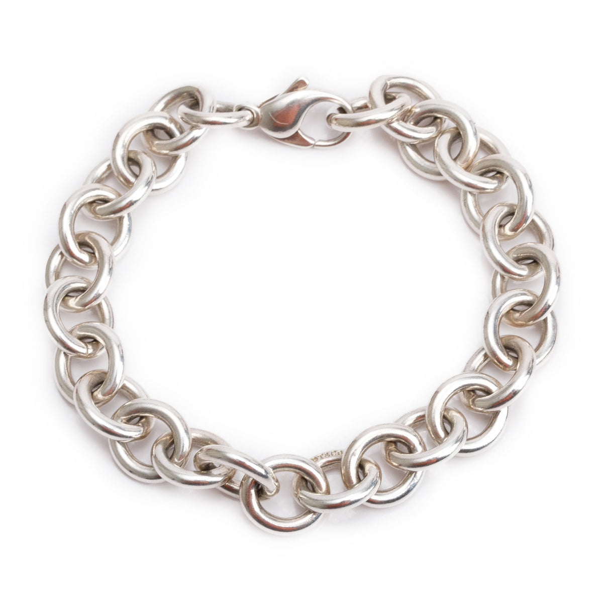 Tiffany & Co. Sterling Silver Medium Round Link Bracelet – OLIVER'S