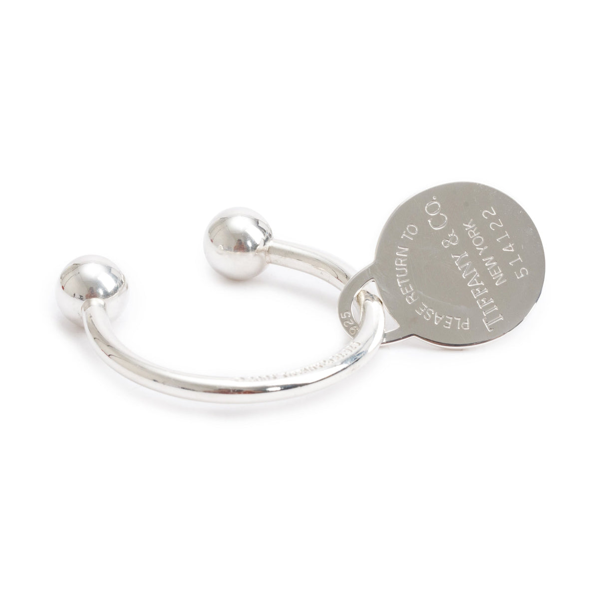 Tiffany & Co. Sterling Silver Return To Tiffany Round Tag Key Ring ...