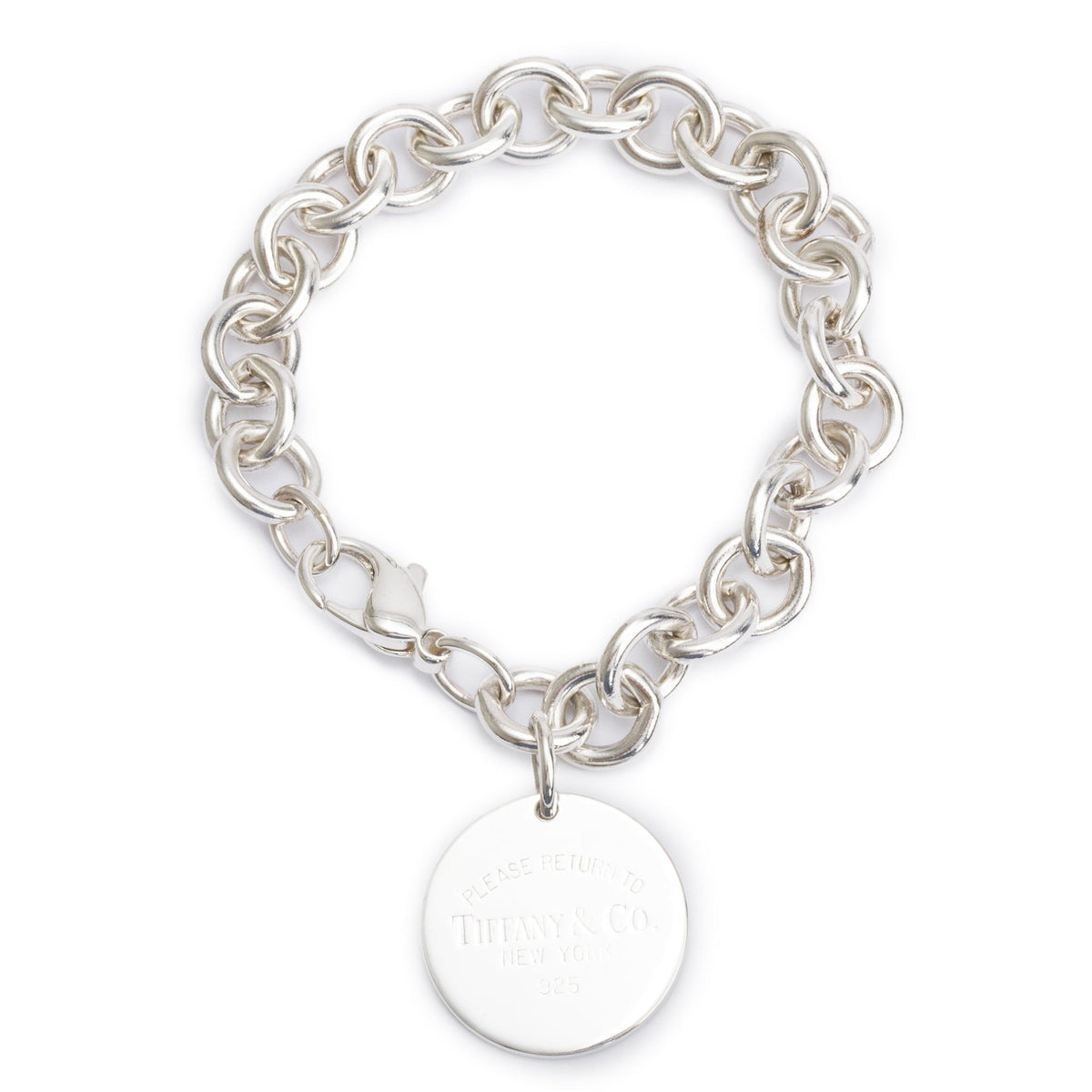 Tiffany & Co. Sterling Silver Return to Tiffany Round Tag Charm Bracel ...