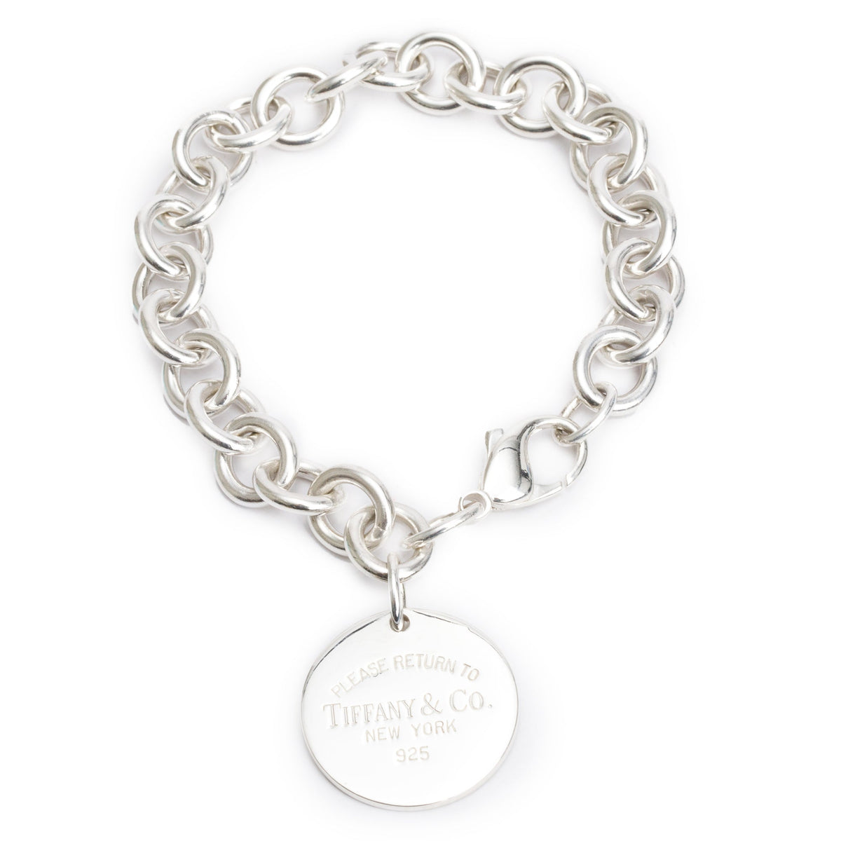 Tiffany & Co. Sterling Silver Return to Tiffany Round Tag Charm Bracel ...
