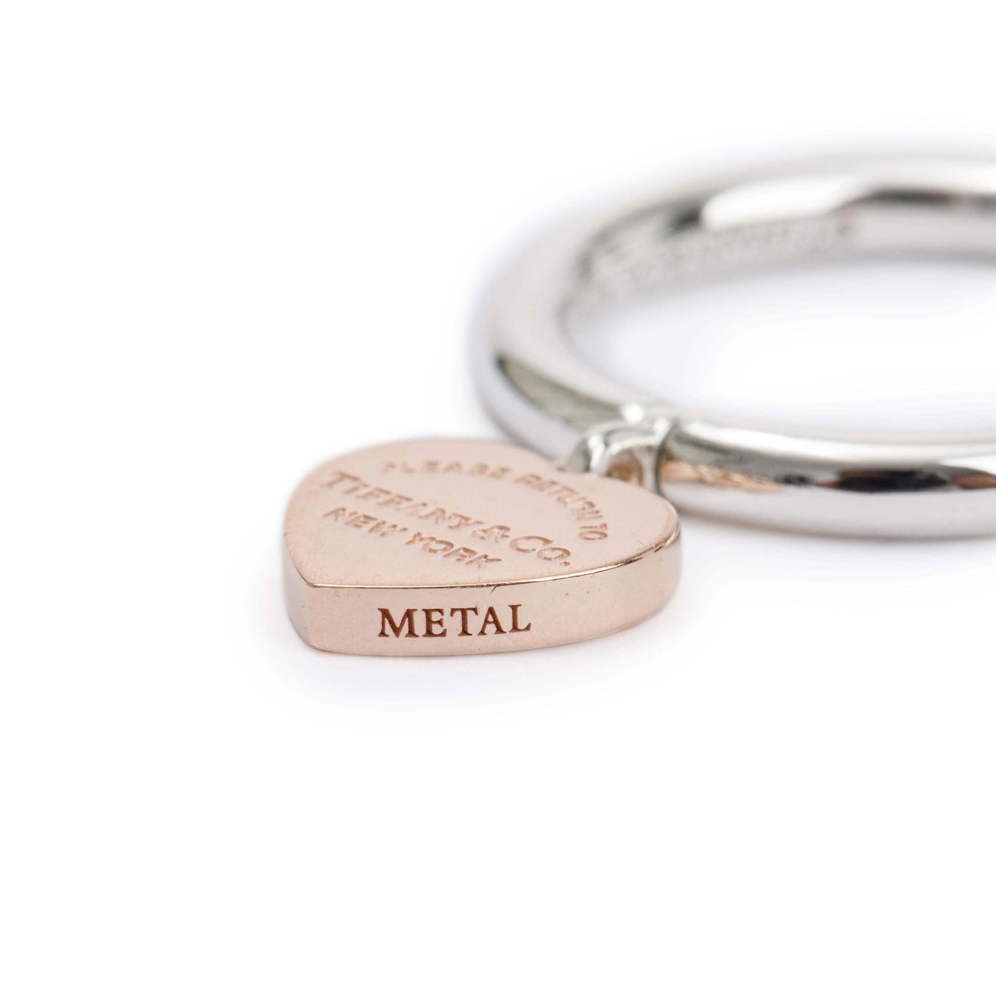 Tiffany & Co. Sterling Silver & Rubedo Metal Return to Tiffany Mini He ...