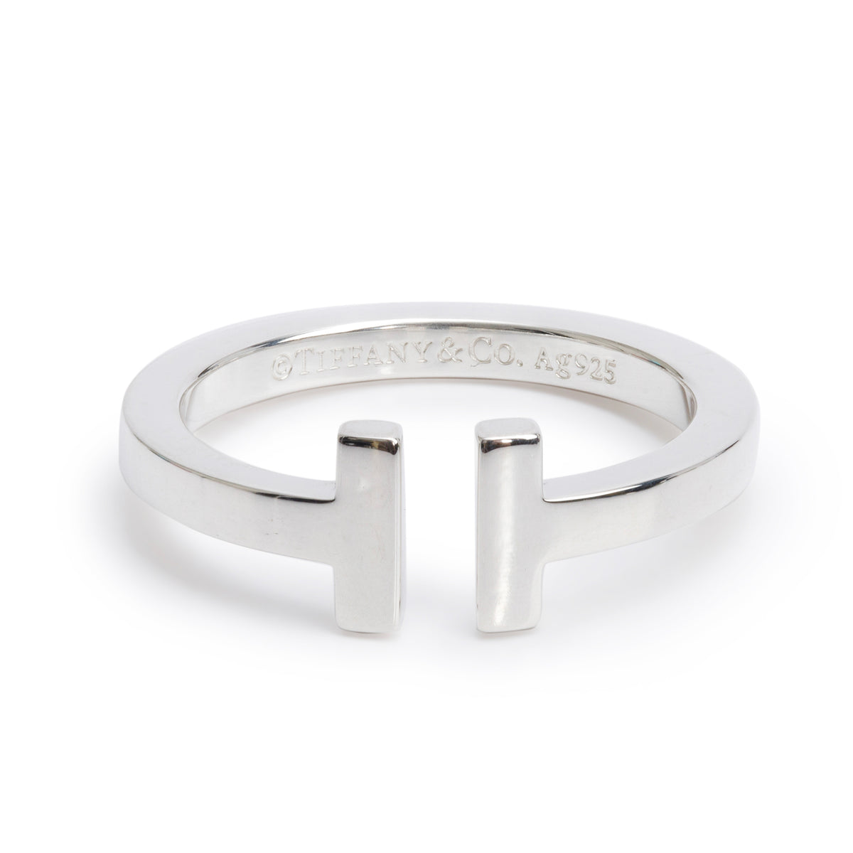 Tiffany & Co. Sterling Silver T Square Ring, Size 9.75 – OLIVER'S