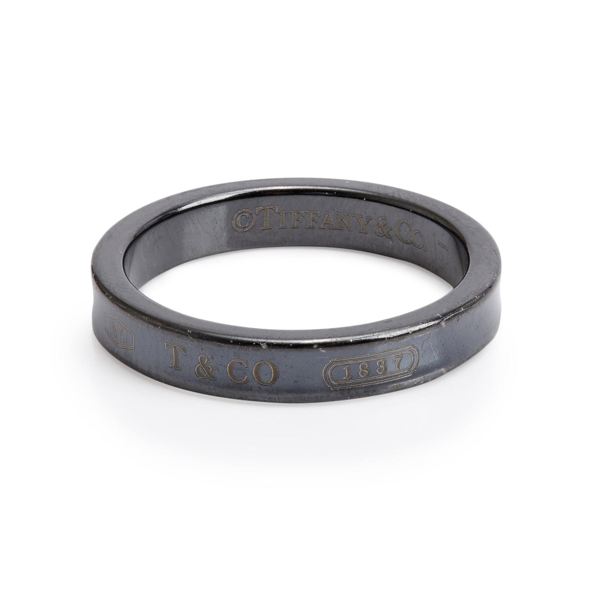 Tiffany & Co. Titanium 1837 Narrow Ring, Size 10 – OLIVER'S