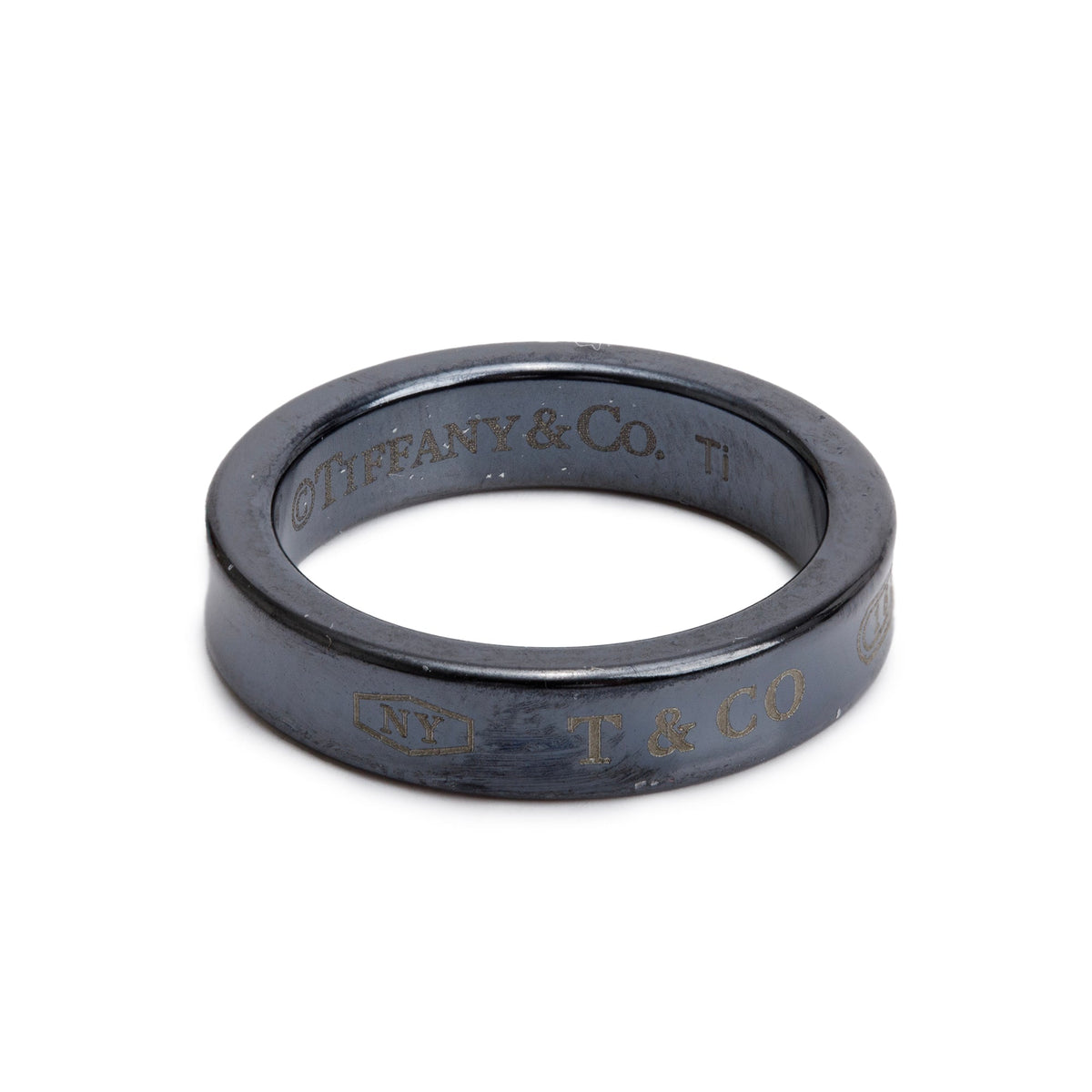 Tiffany & Co. Titanium 1837 Narrow Ring, Size 4 – OLIVER'S