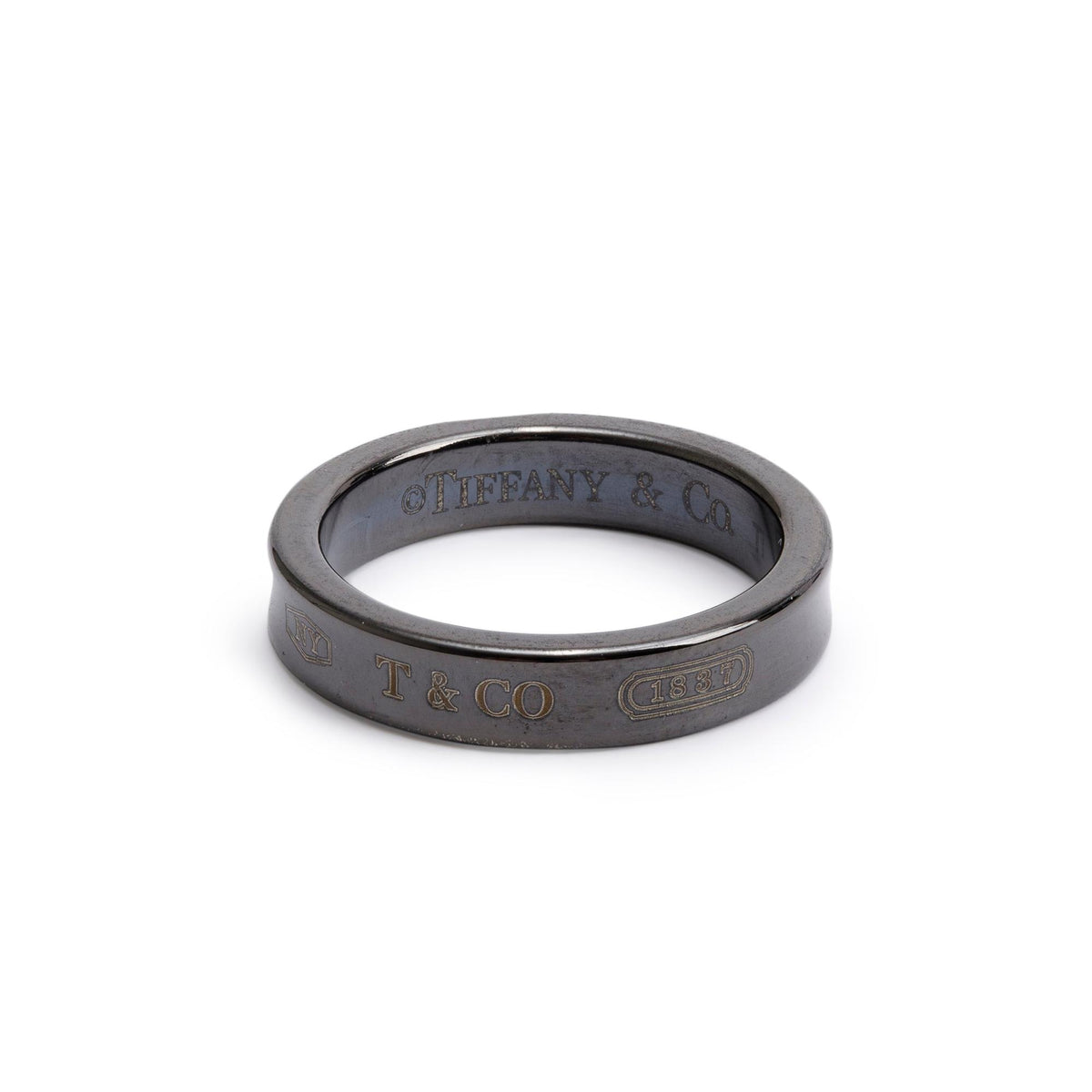Tiffany & Co. Titanium 1837 Narrow Ring, Size 6 – OLIVER'S