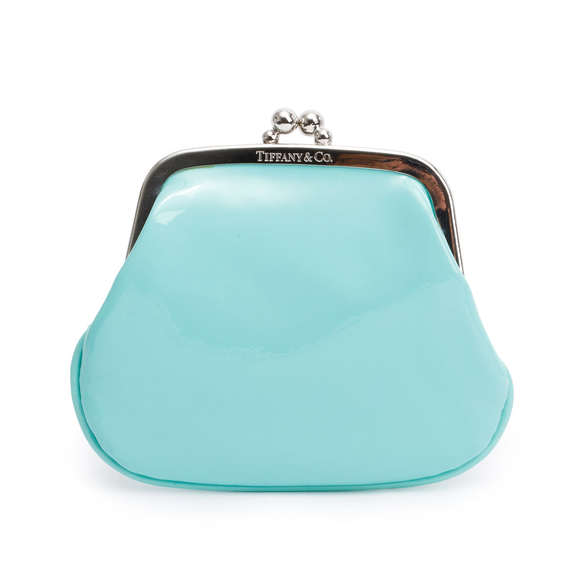 Tiffany & Co. Turquoise Patent Leather Kiss Lock Coin Purse Wallet ...