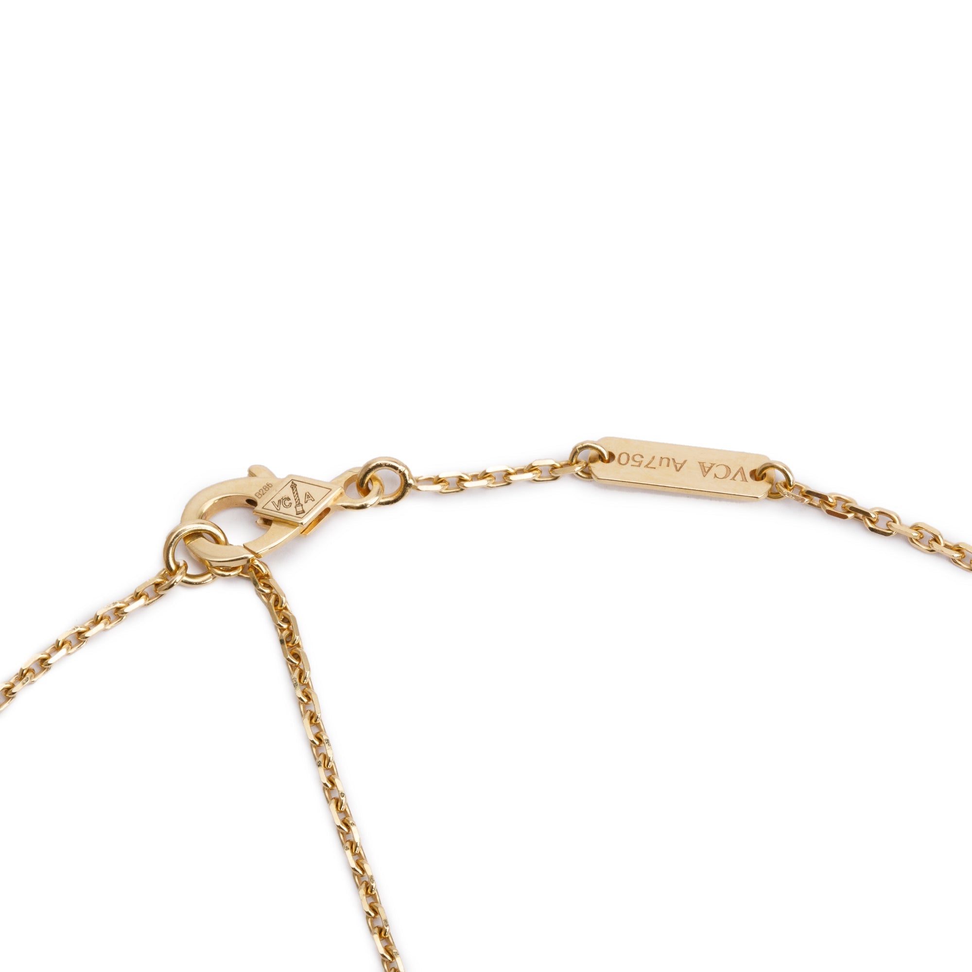 Van Cleef & Arpels 18k Yellow Gold Vintage Alhambra Mother of Pearl Pe ...