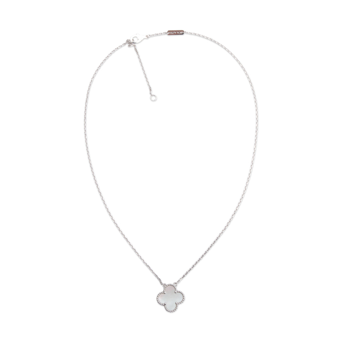 Van Cleef & Arpels 2023 18k White Gold Vintage Alhambra Mother of Pear ...