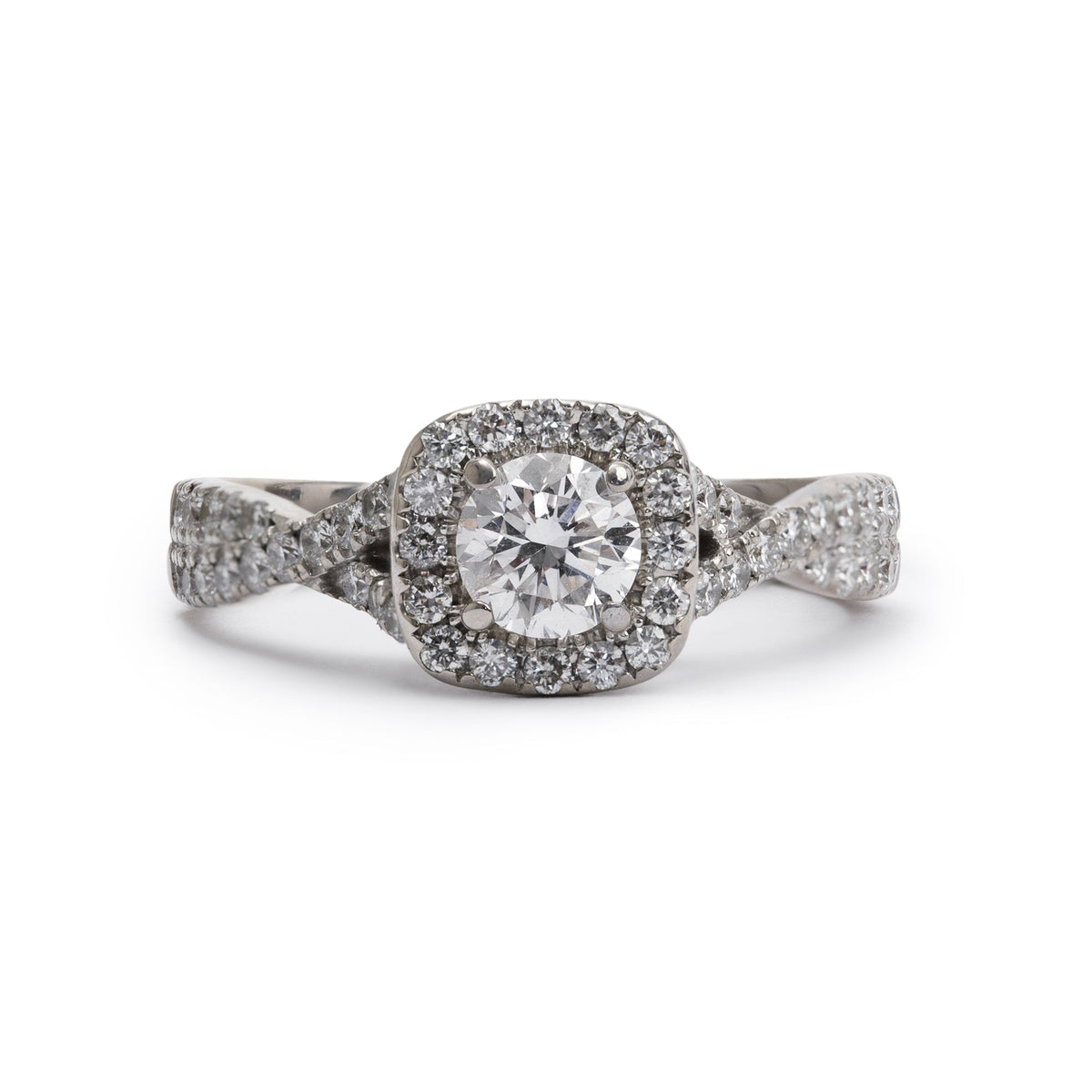 Vera Wang 14k White Gold Love Diamond Engagement Ring, Size 6.5 – OLIVER'S