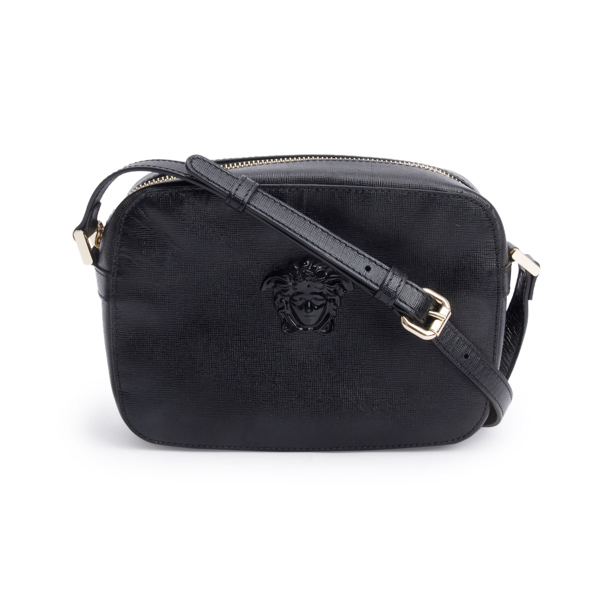 Versace Black Calfskin Leather Palazzo Camera Bag – OLIVER'S