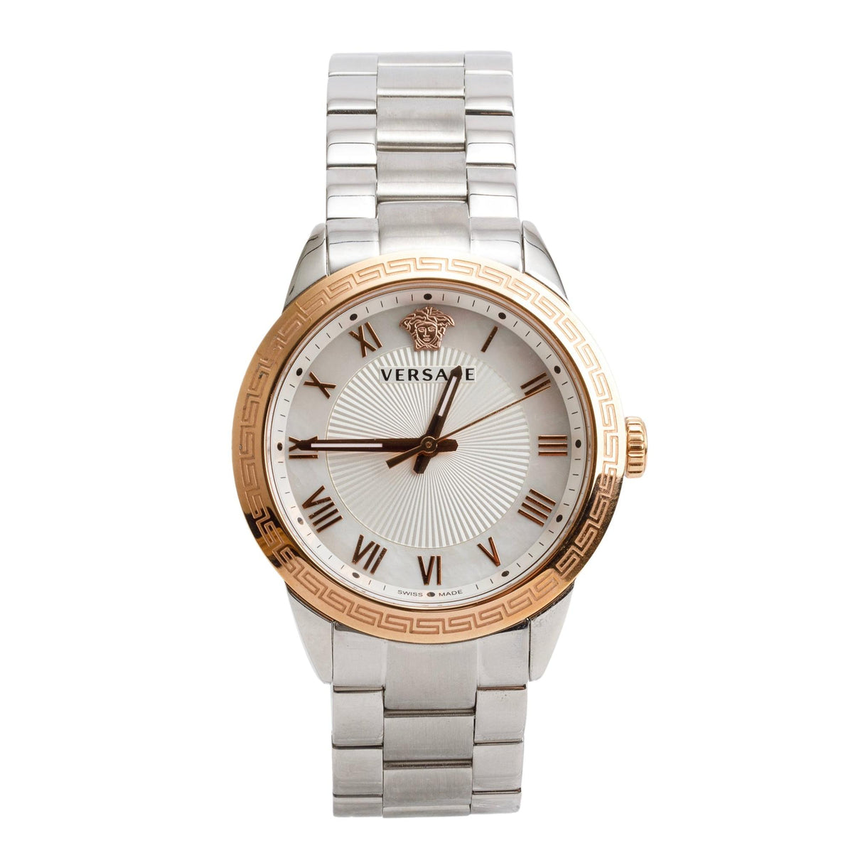 Versace Rose Gold-Plated & Stainless Steel Landmark 34 MM Quartz Watch ...