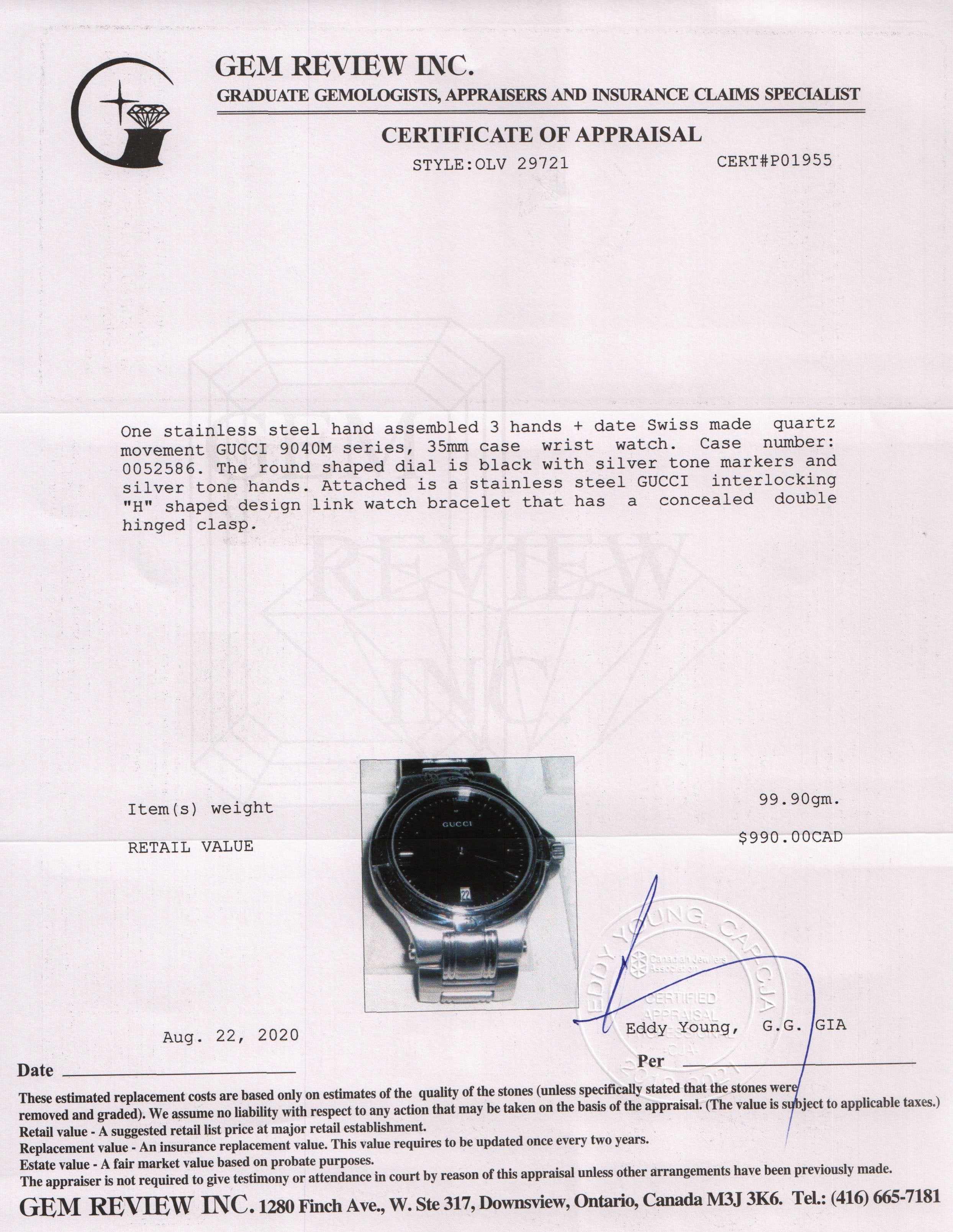 Gucci 9040 Series Watch – Oliver Jewellery