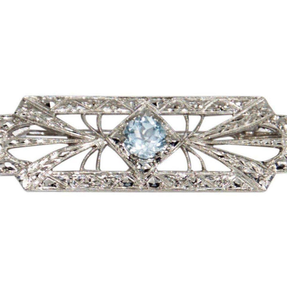 Antique Blue Topaz Panel Brooch – OLIVER'S
