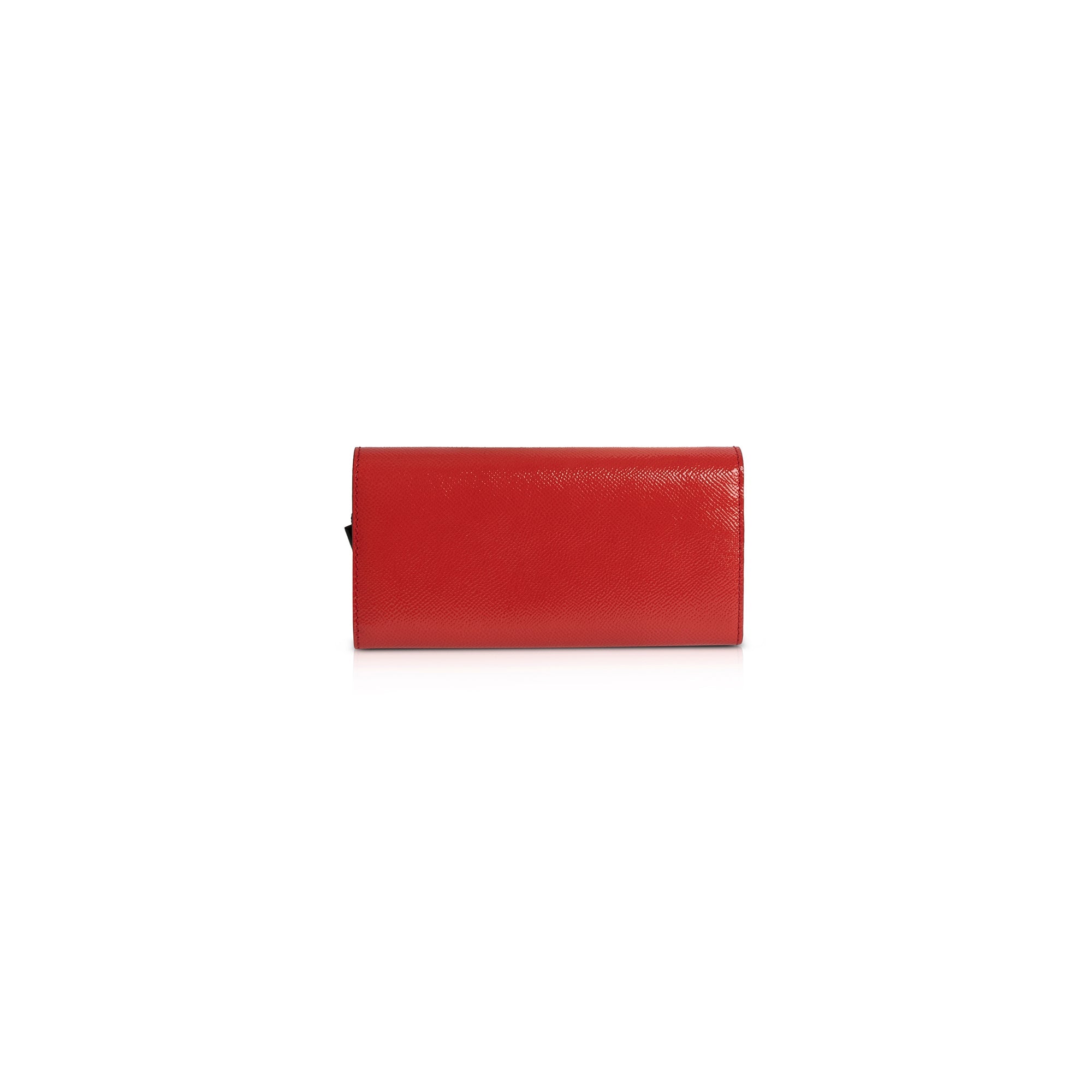 Burberry Red Patent Leather Continental Wallet w/ Box – OLIVER'S