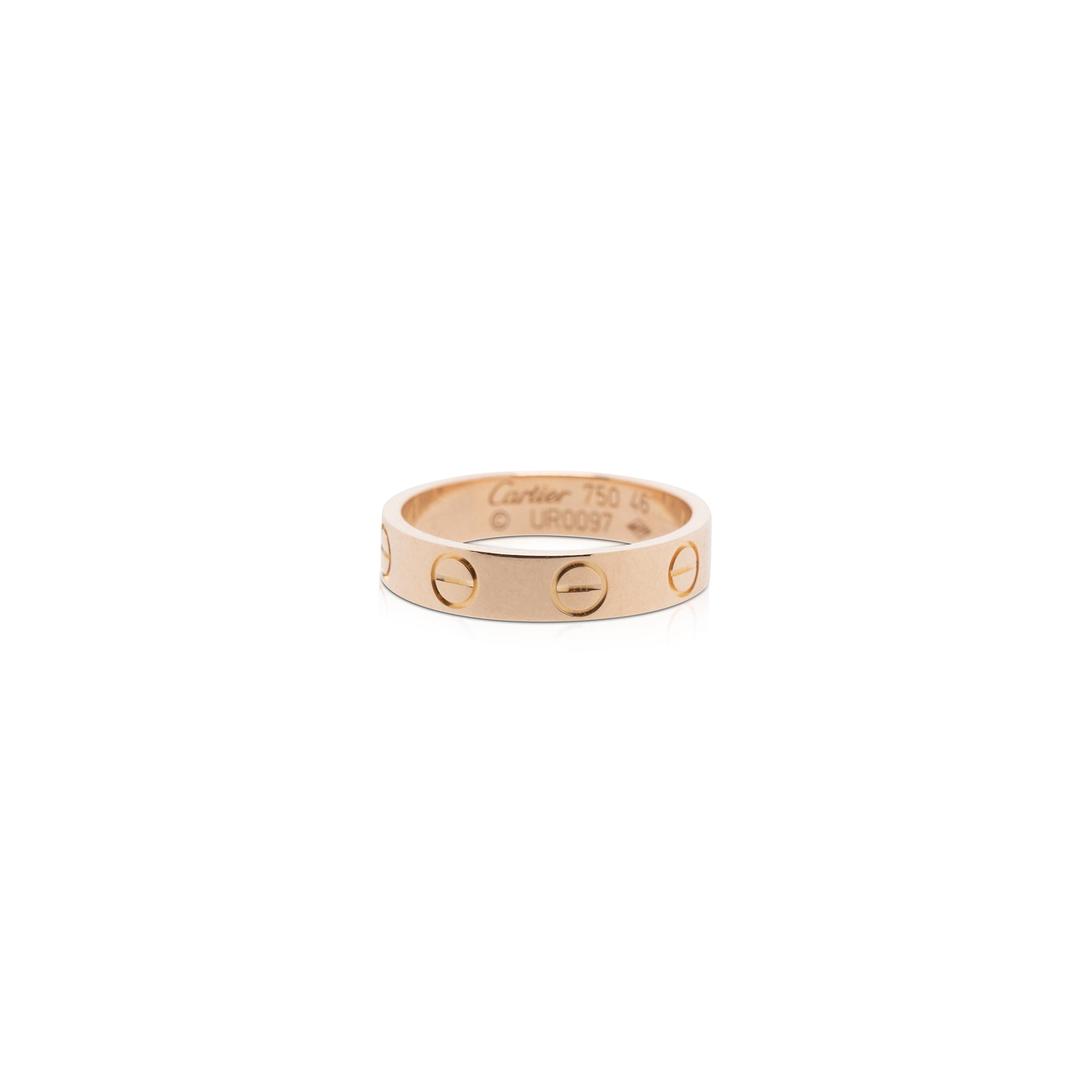 Cartier 18k Rose Gold Love Wedding Band Ring w/ Box – OLIVER'S