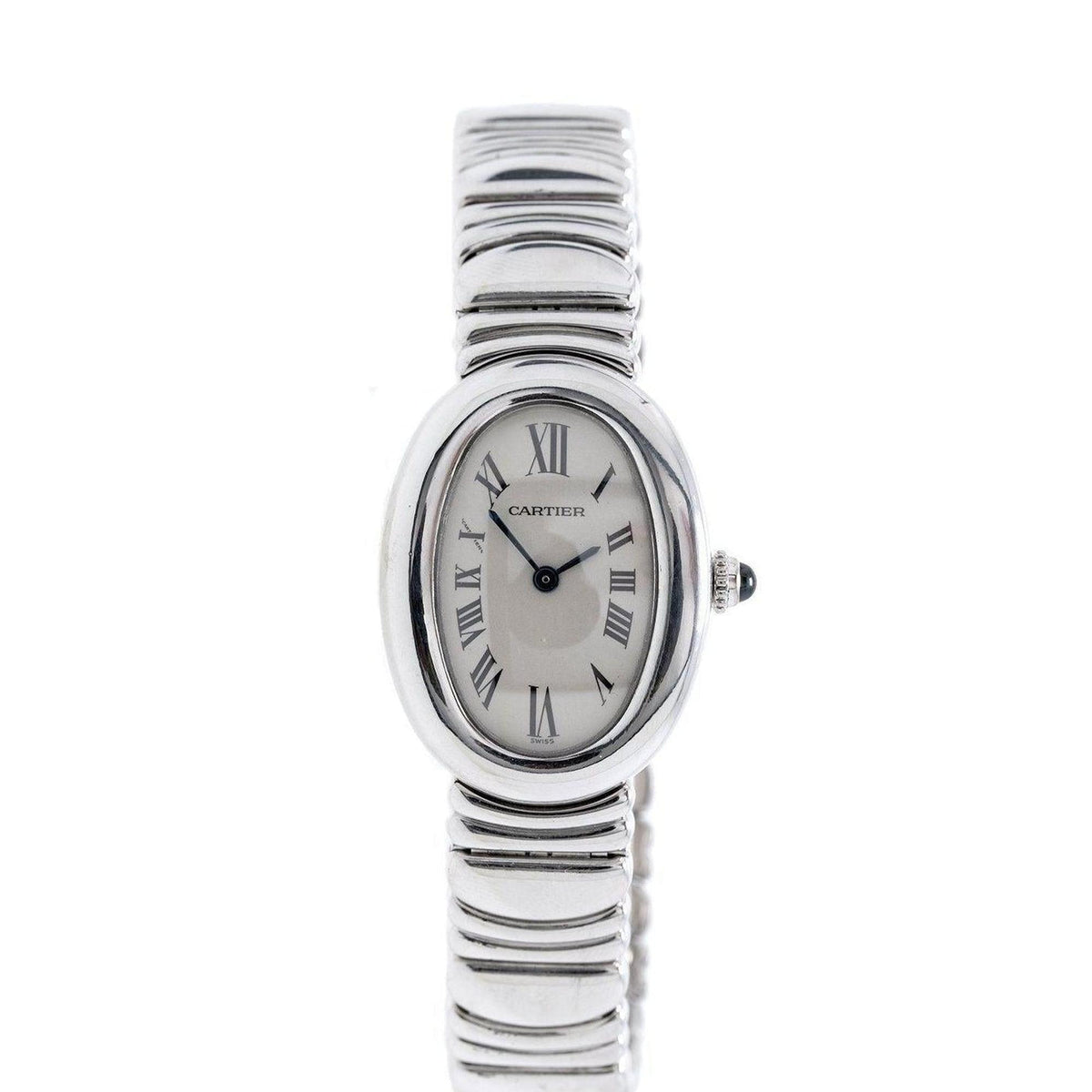 Cartier 18k White Gold Baignoire Watch, Small Model – OLIVER'S