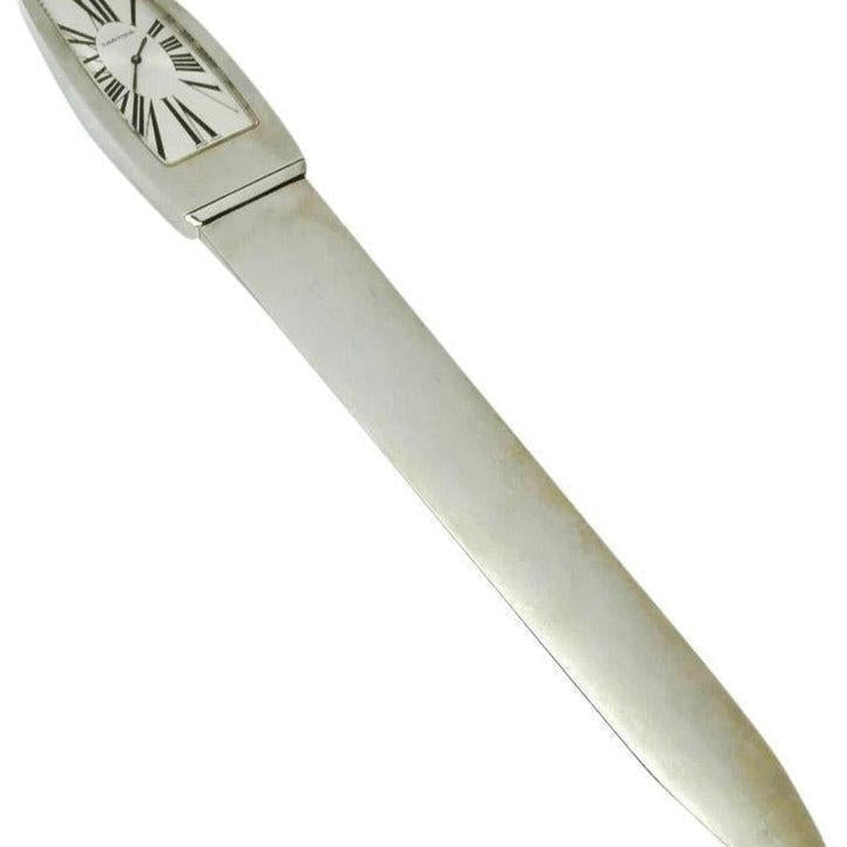 Cartier Letter Opener Clock with Platinum FInish – OLIVER'S