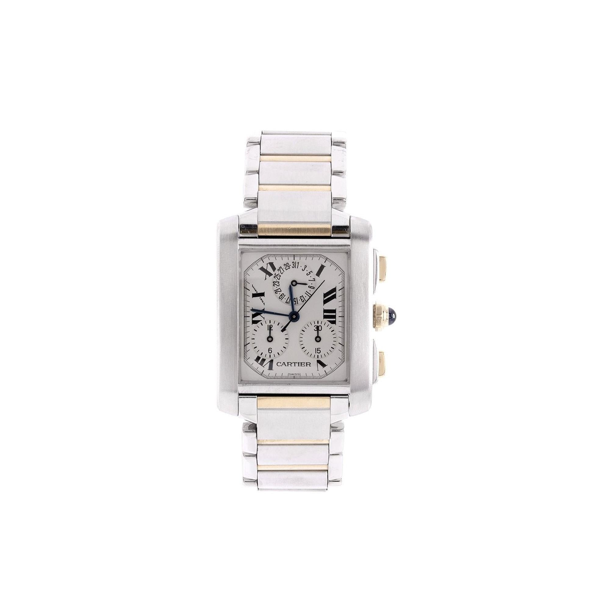 Cartier Two-Tone Tank Francaise Chronoflex Watch w/ Box – Oliver Jewellery