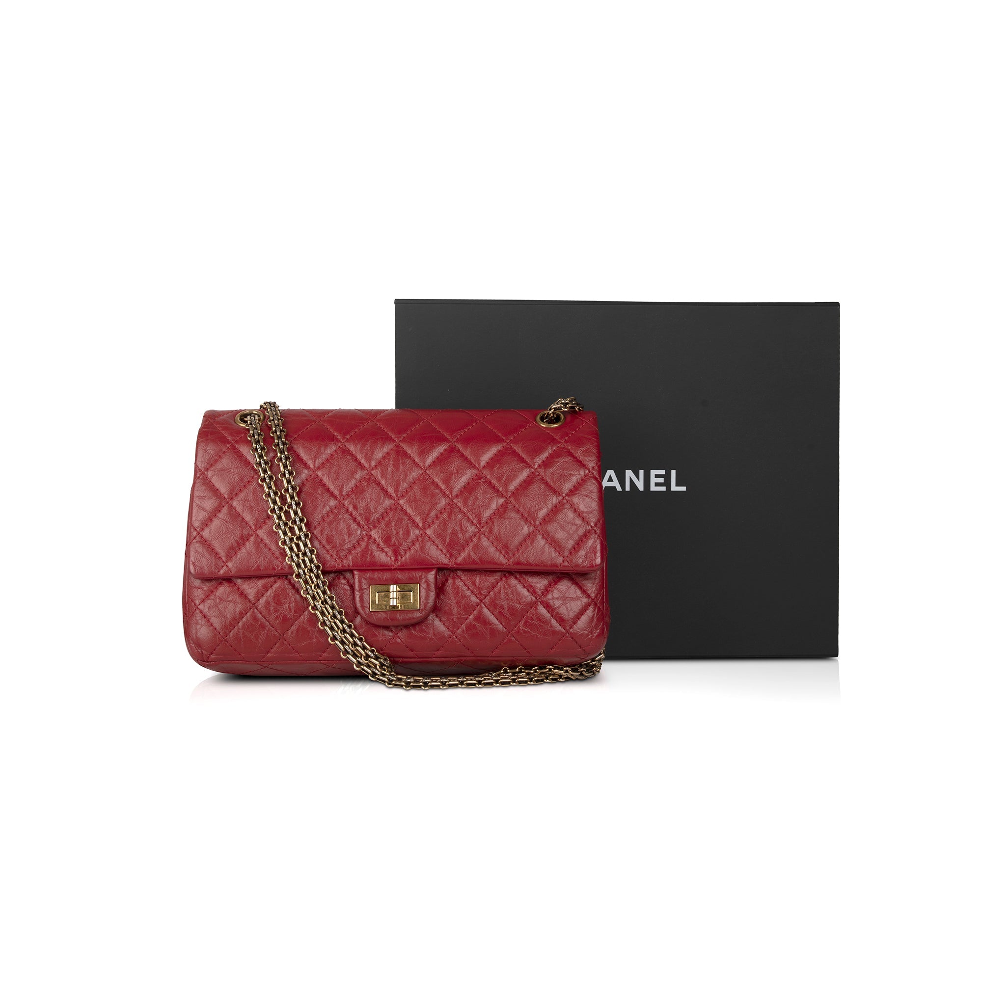 Chanel Large 2.55 226 Reissue Double Flap Bag w/ Box, Receipt & Authen ...