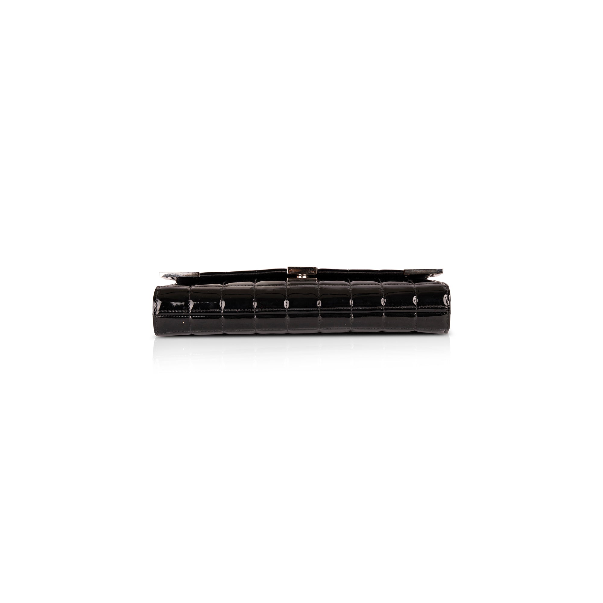 Chanel Patent Leather Chocolate Bar Chain Clutch – OLIVER'S