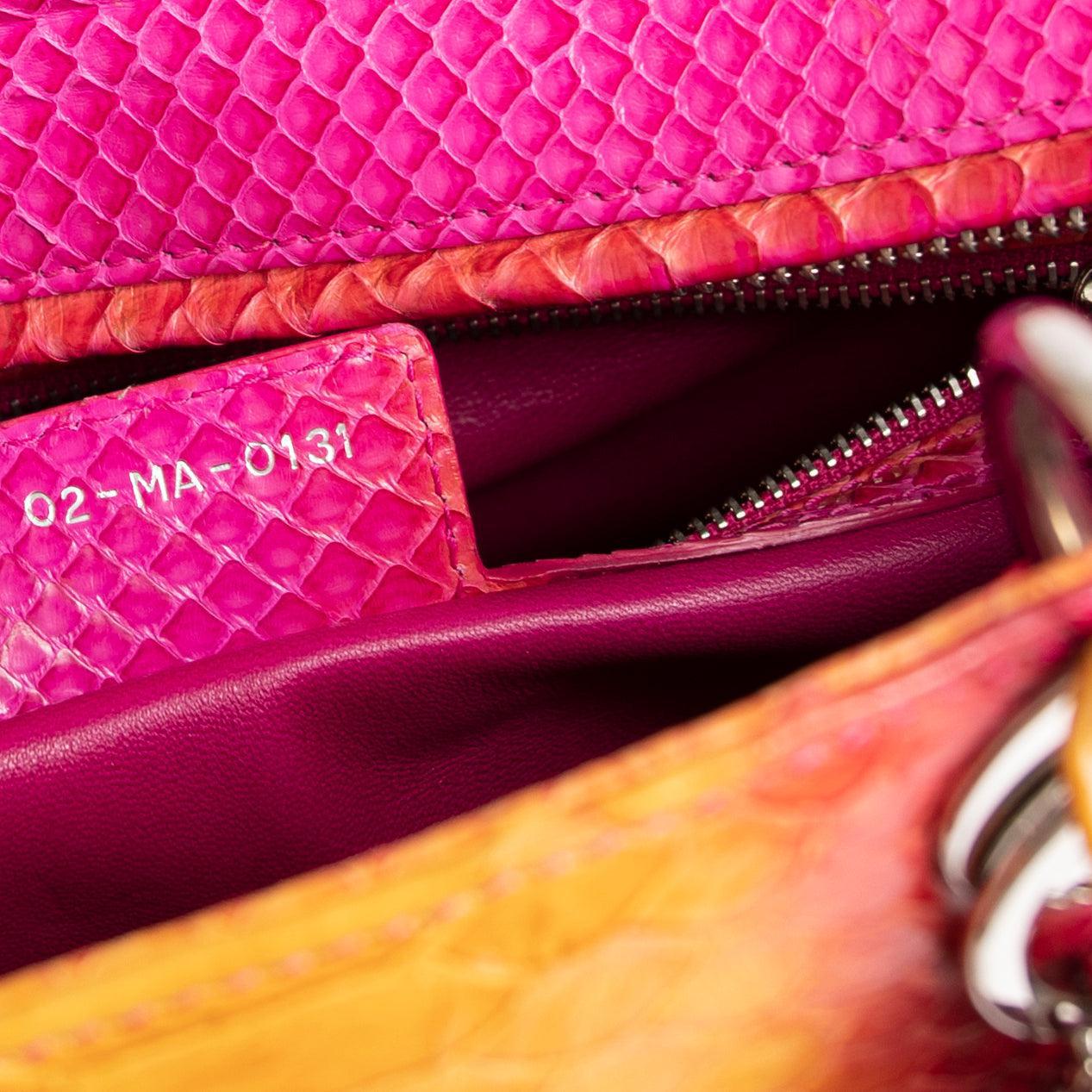 Christian Dior Large Ombre Python Lady Dior Bag – OLIVER'S