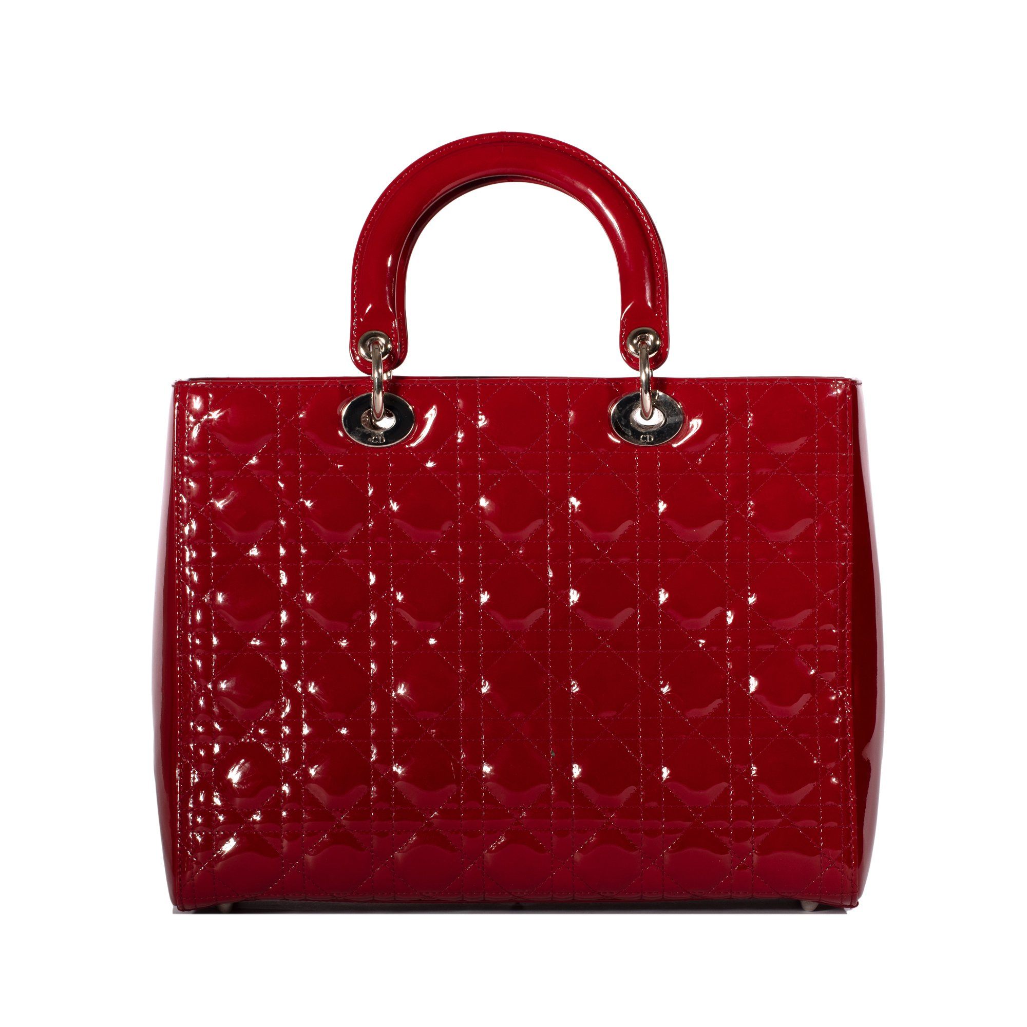 Christian Dior Large Red Leather Lady Dior Bag – Oliver Jewellery