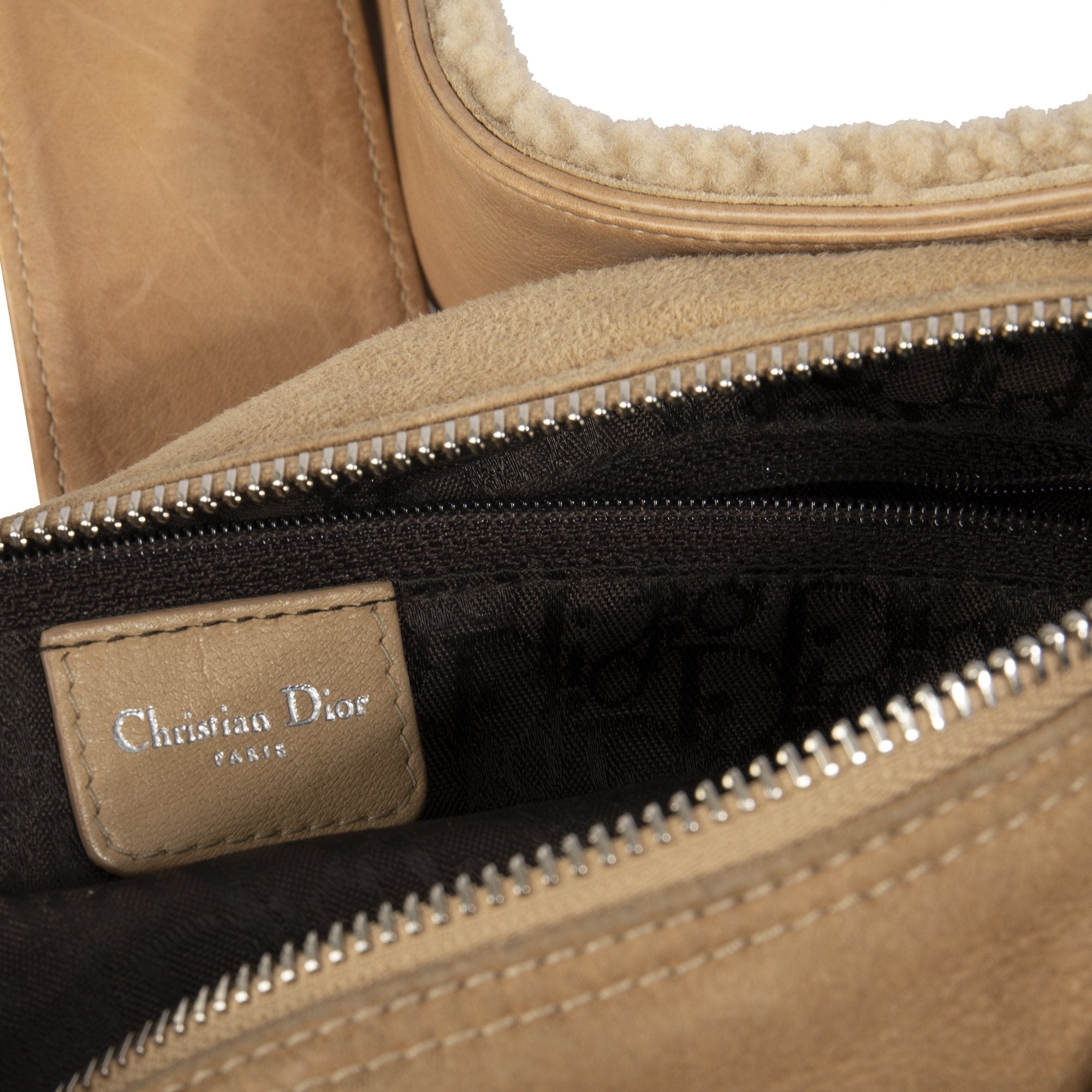 Christian Dior Remove Before Flight Shearling Bag – OLIVER'S