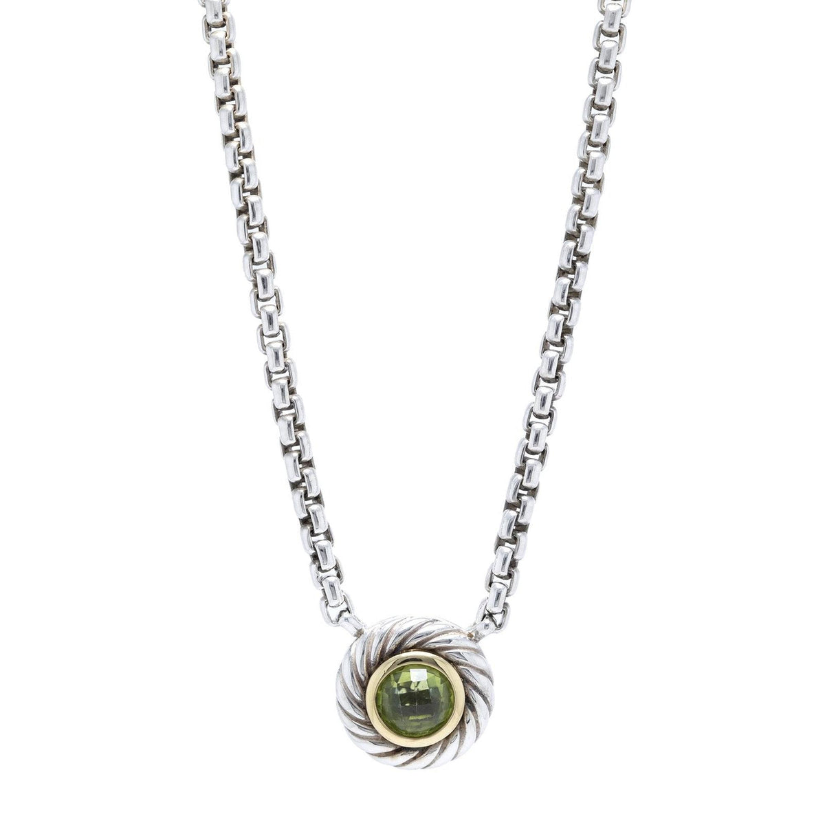 David Yurman Peridot Color Classics Cookie Pendant Necklace – Oliver ...