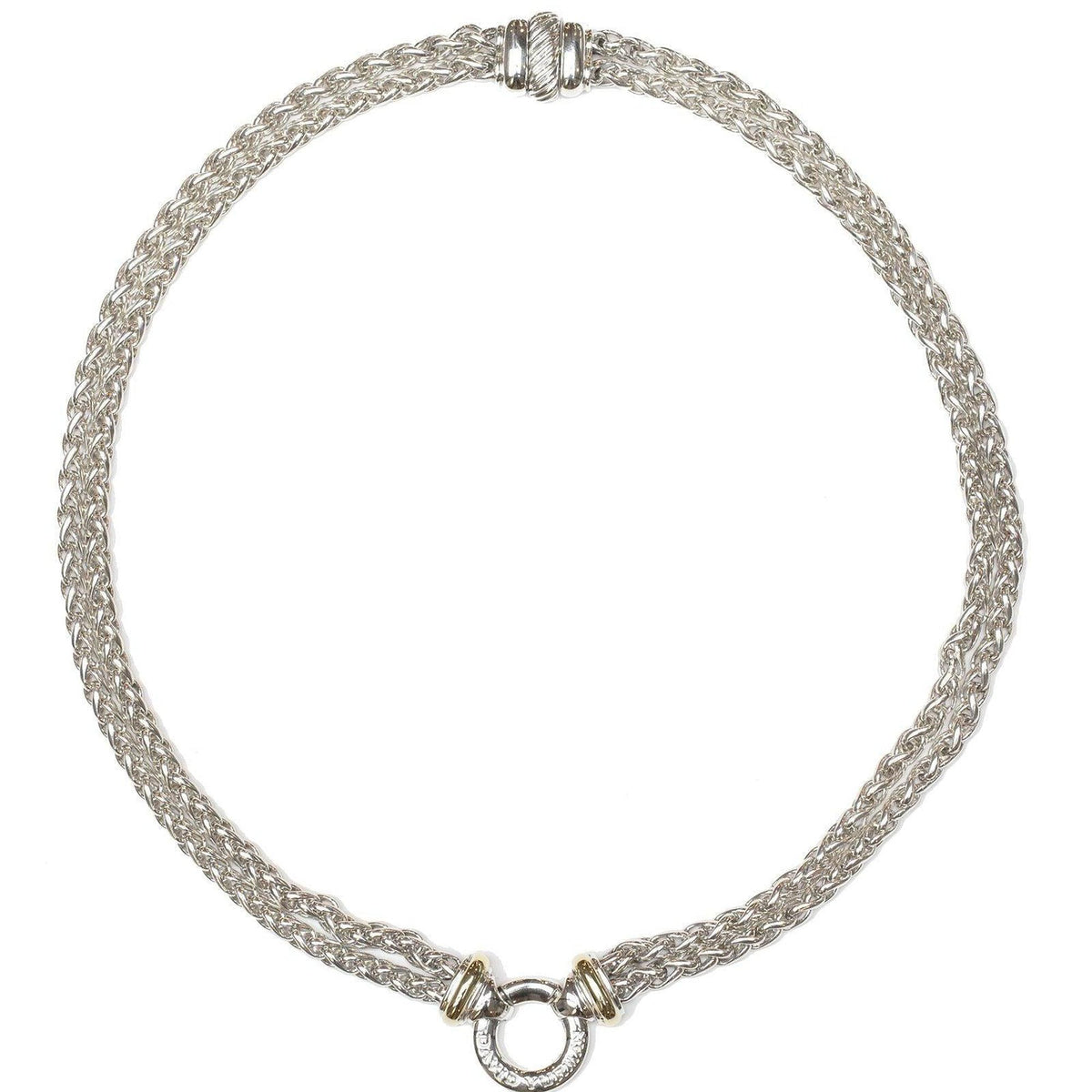 David Yurman Two-Tone Double Wheat Chain Necklace – OLIVER'S