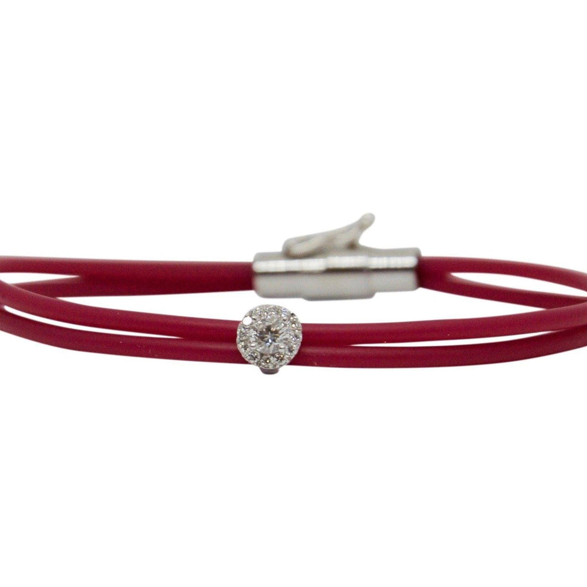 Diamond Pink Rubber Bracelet – OLIVER'S