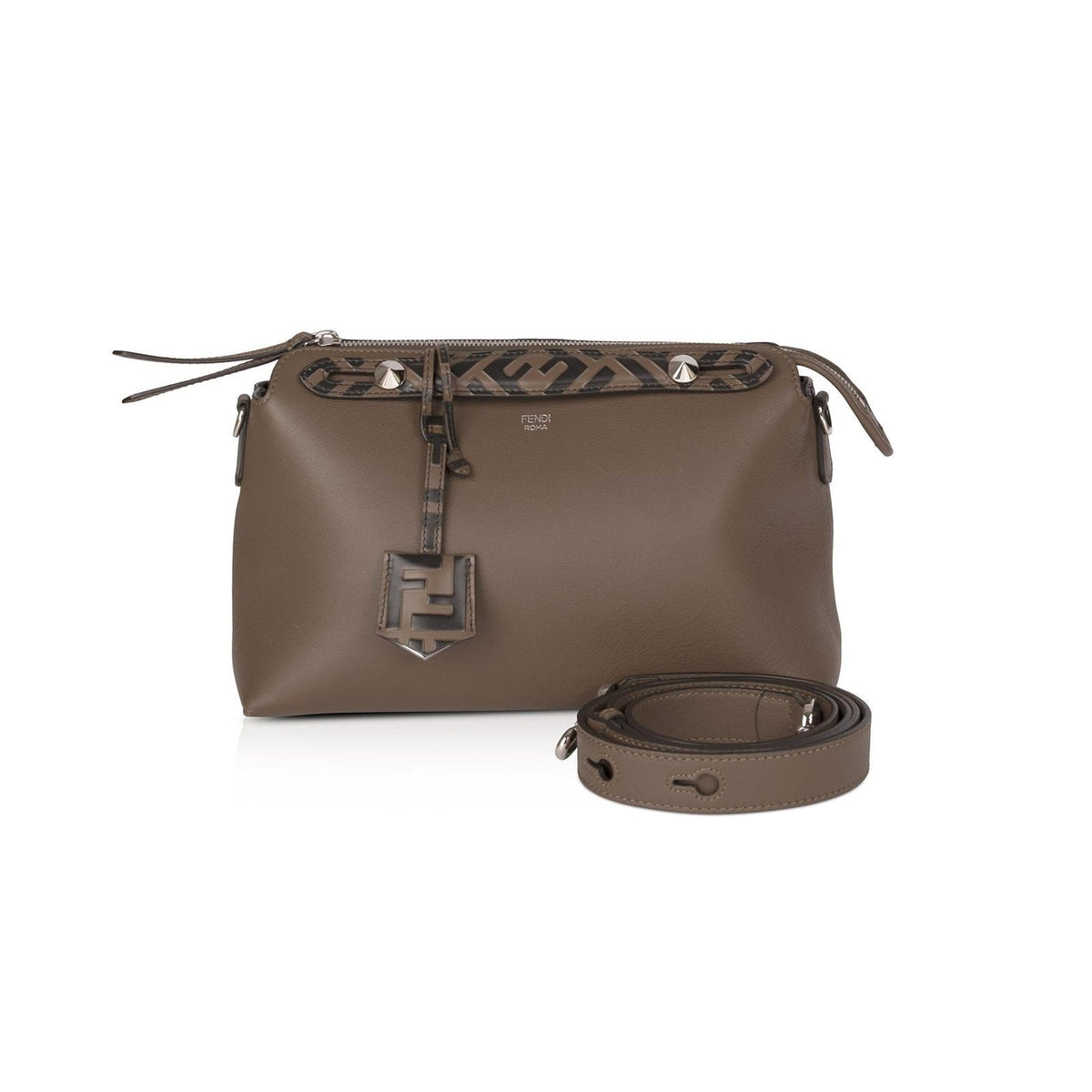 Fendi 2021 Medium By the Way Leather & Zucca Satchel w/ Receipt – OLIVER'S