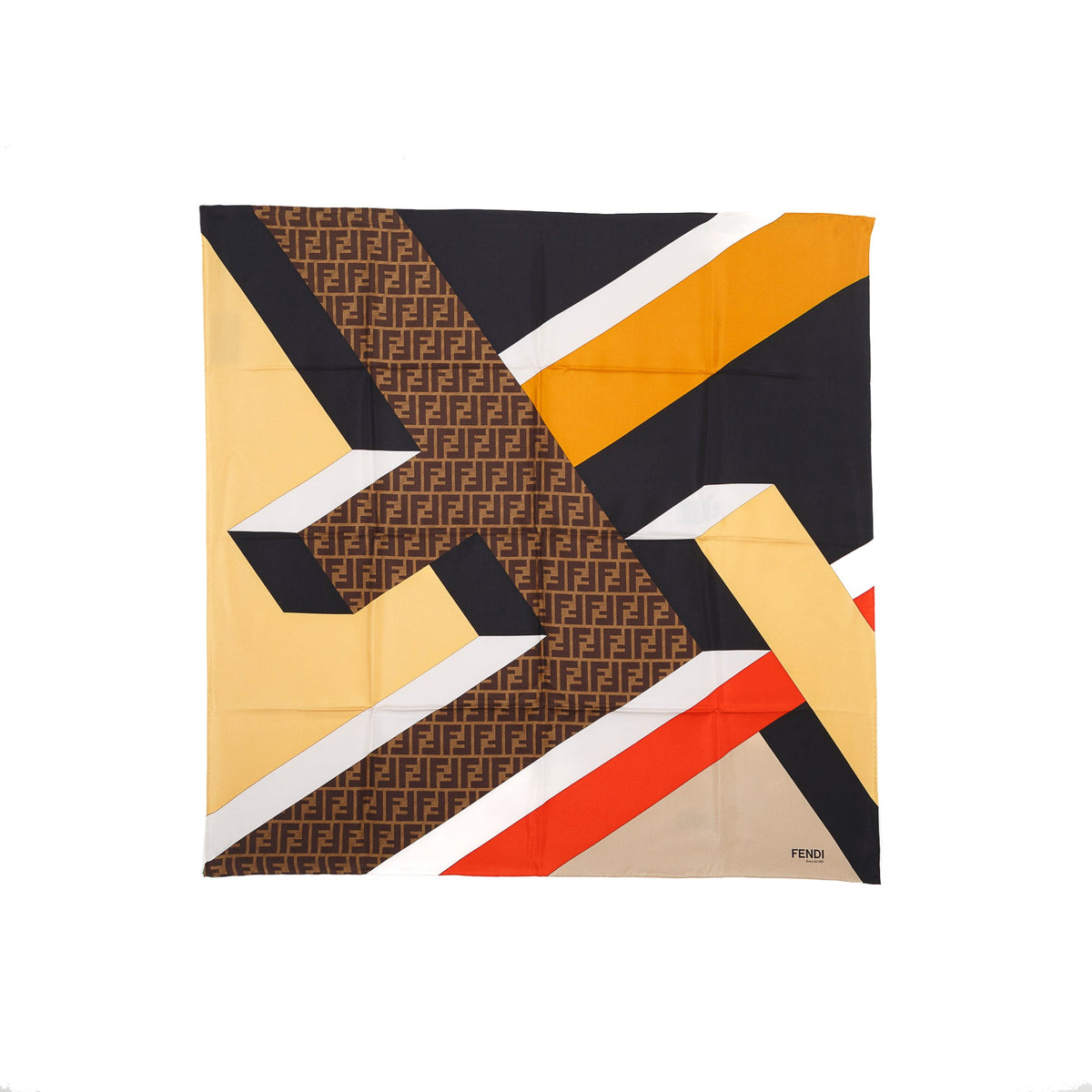 Fendi 3D Zucca Silk Twill Foulard – OLIVER'S