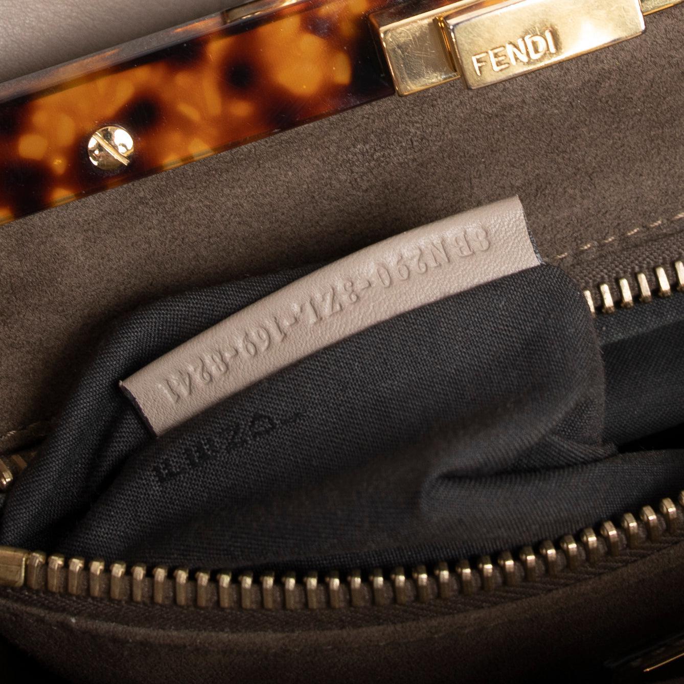 Fendi Medium Peekaboo Bag with Tortoise Detail – Oliver Jewellery