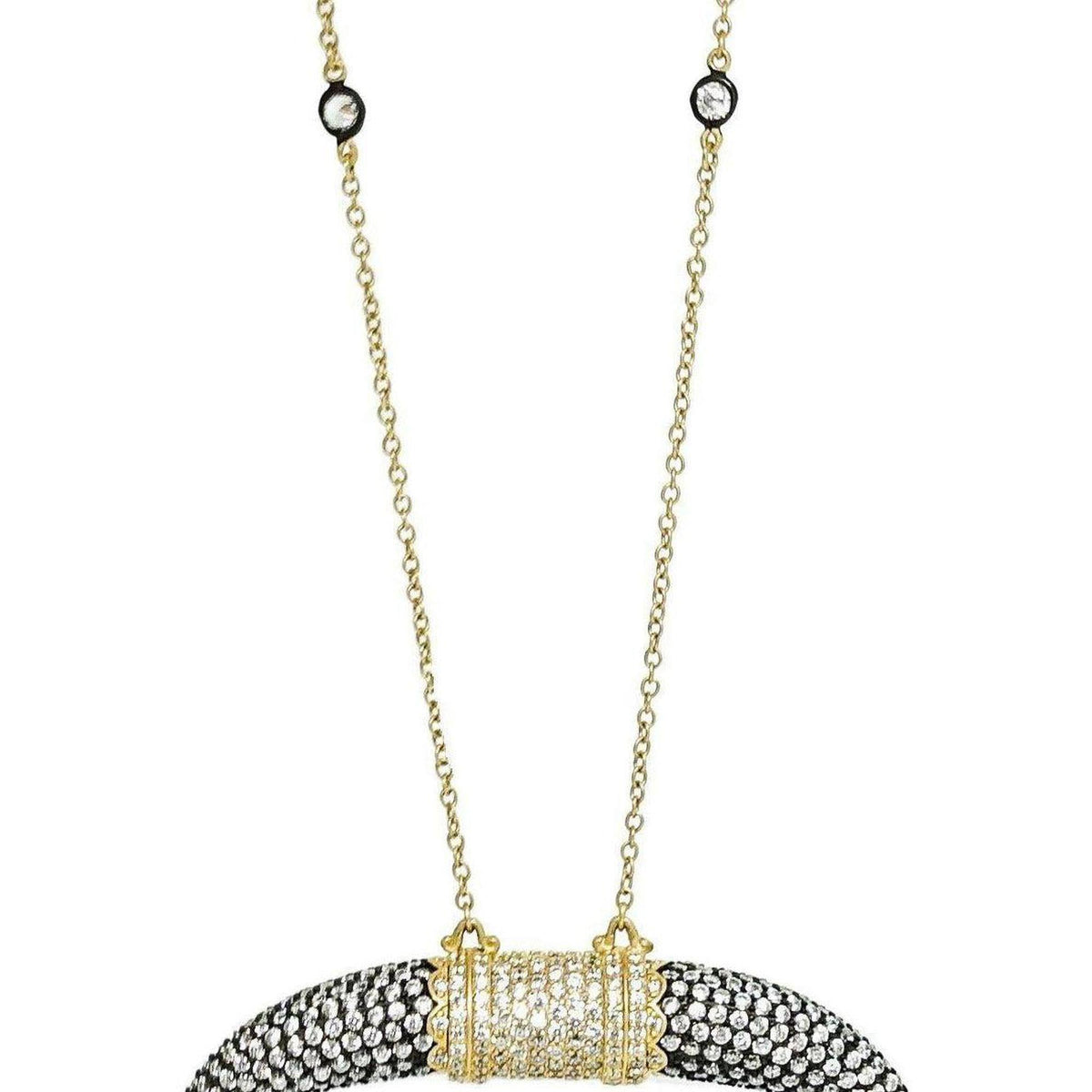 Freida Rothman Crystal Horn Pendant Necklace – Oliver Jewellery