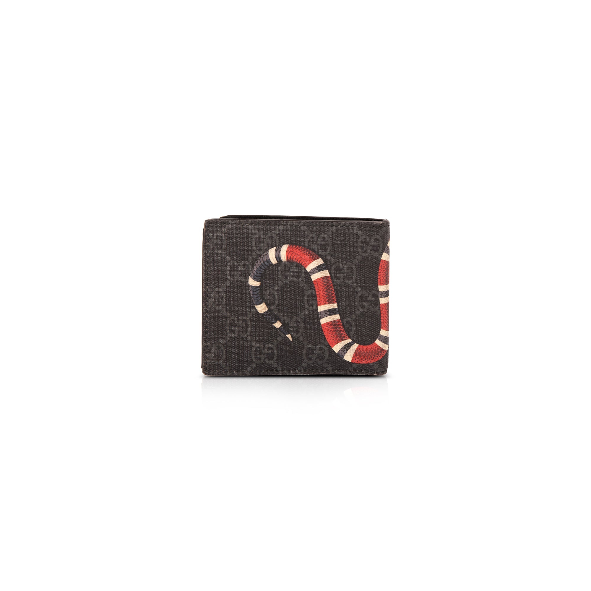 Gucci Black GG Supreme Snake Print Bifold Wallet – OLIVER'S
