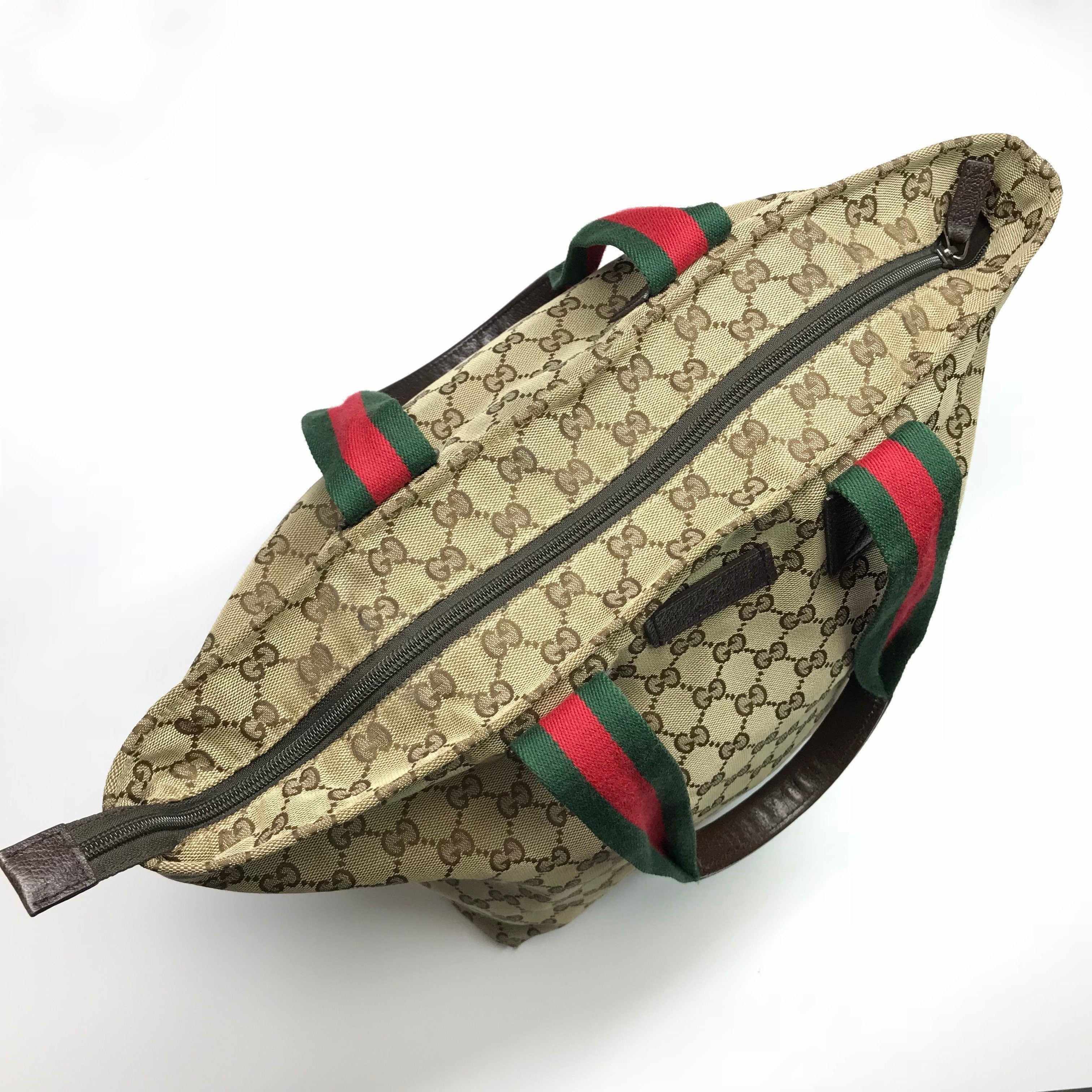 Gucci Monogram Large Web Handle Tote – OLIVER'S