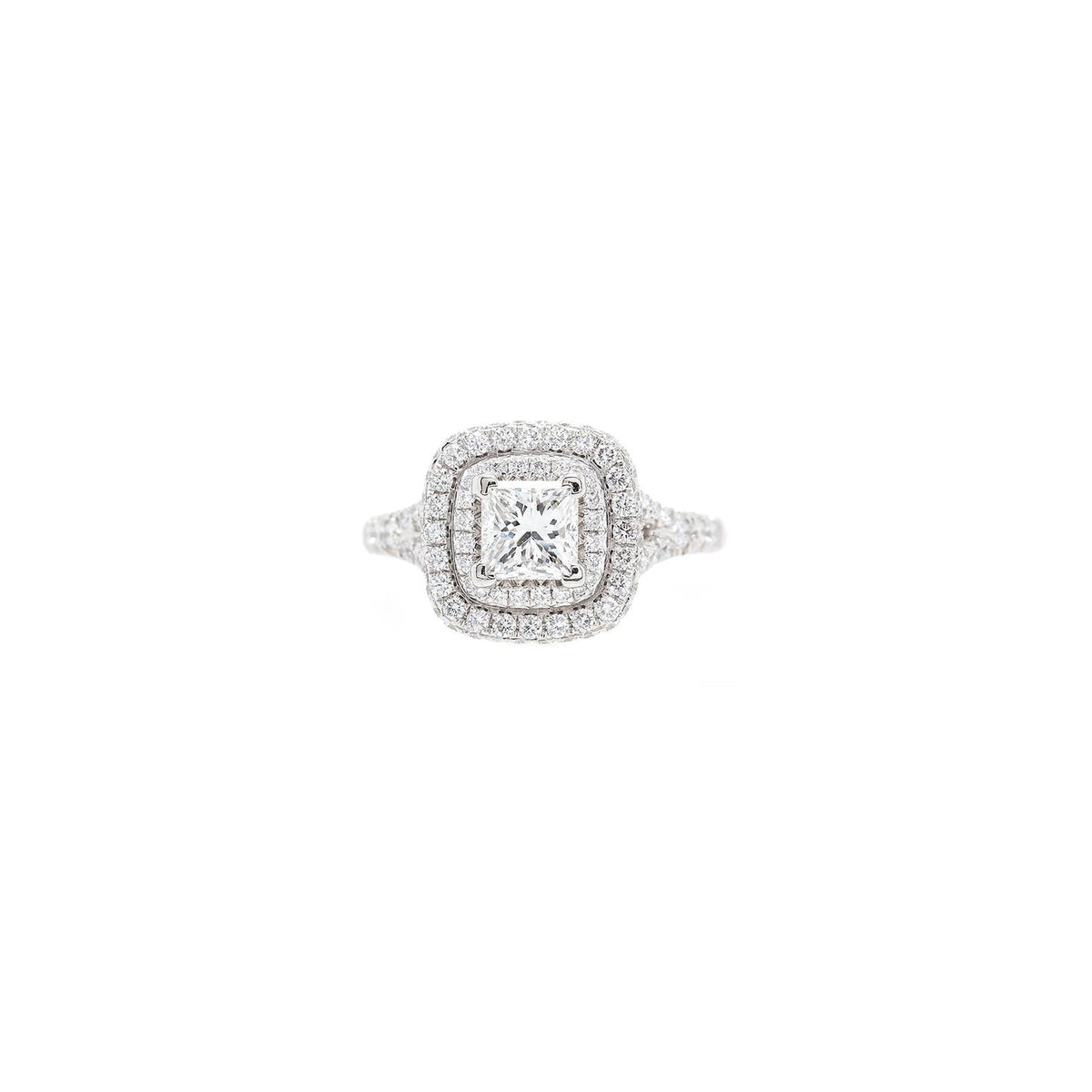 Halo Design Diamond Engagement Ring – OLIVER'S
