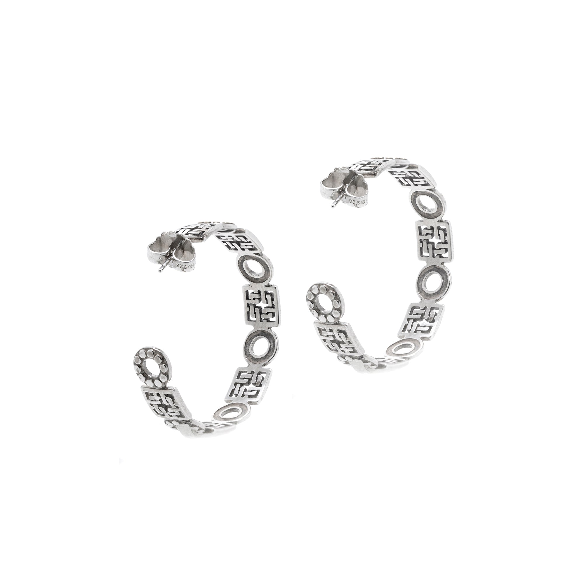 John Hardy Two-Tone Dot Silang Hoop Earrings – OLIVER'S