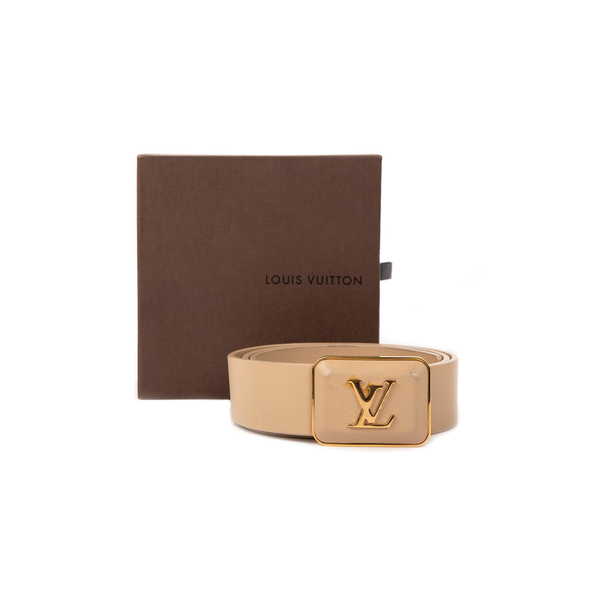 Louis Vuitton LV Buckle Leather Belt w/ Box – OLIVER'S