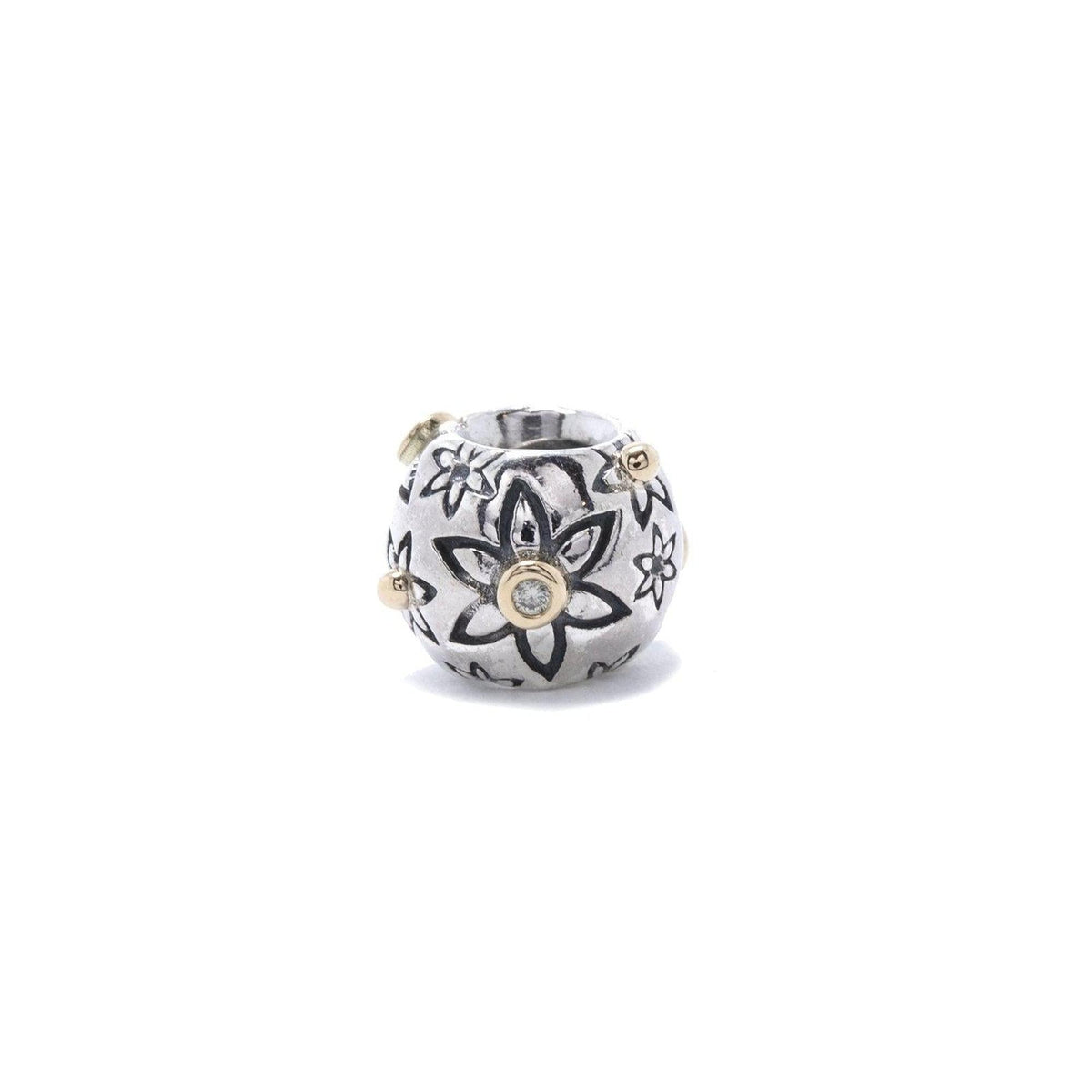 Pandora 2-Tone Flower Power Charm with Diamonds – OLIVER'S