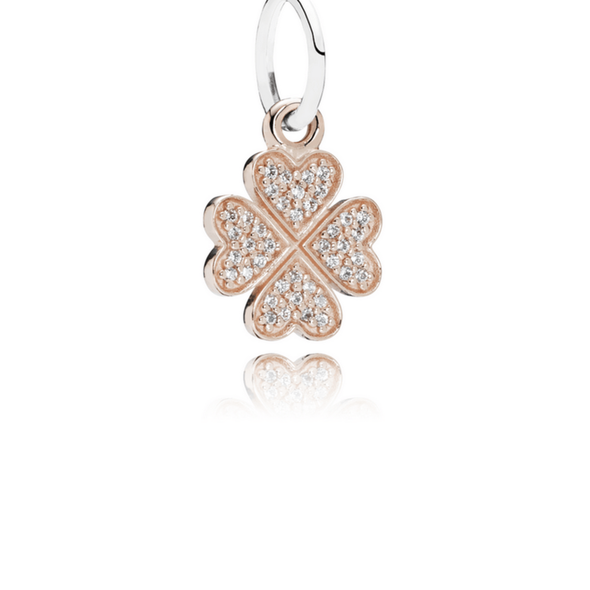 Pandora 2-Tone Symbol of Lucky in Love Charm with Clear CZ – OLIVER'S
