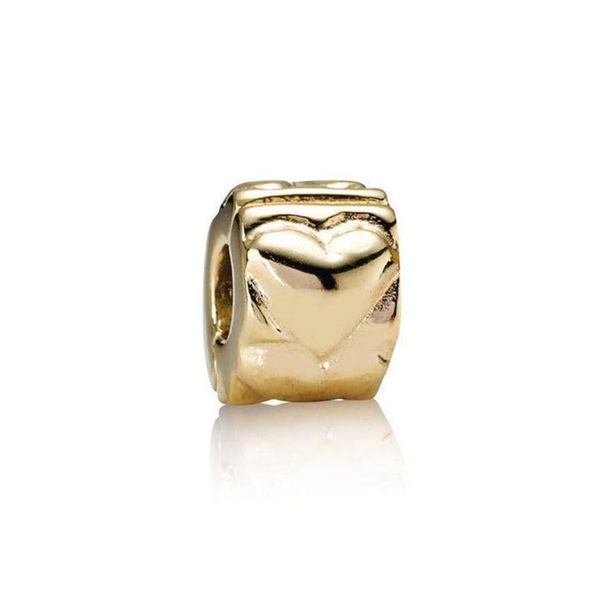 Pandora Gold Heart Clip Charm – OLIVER'S
