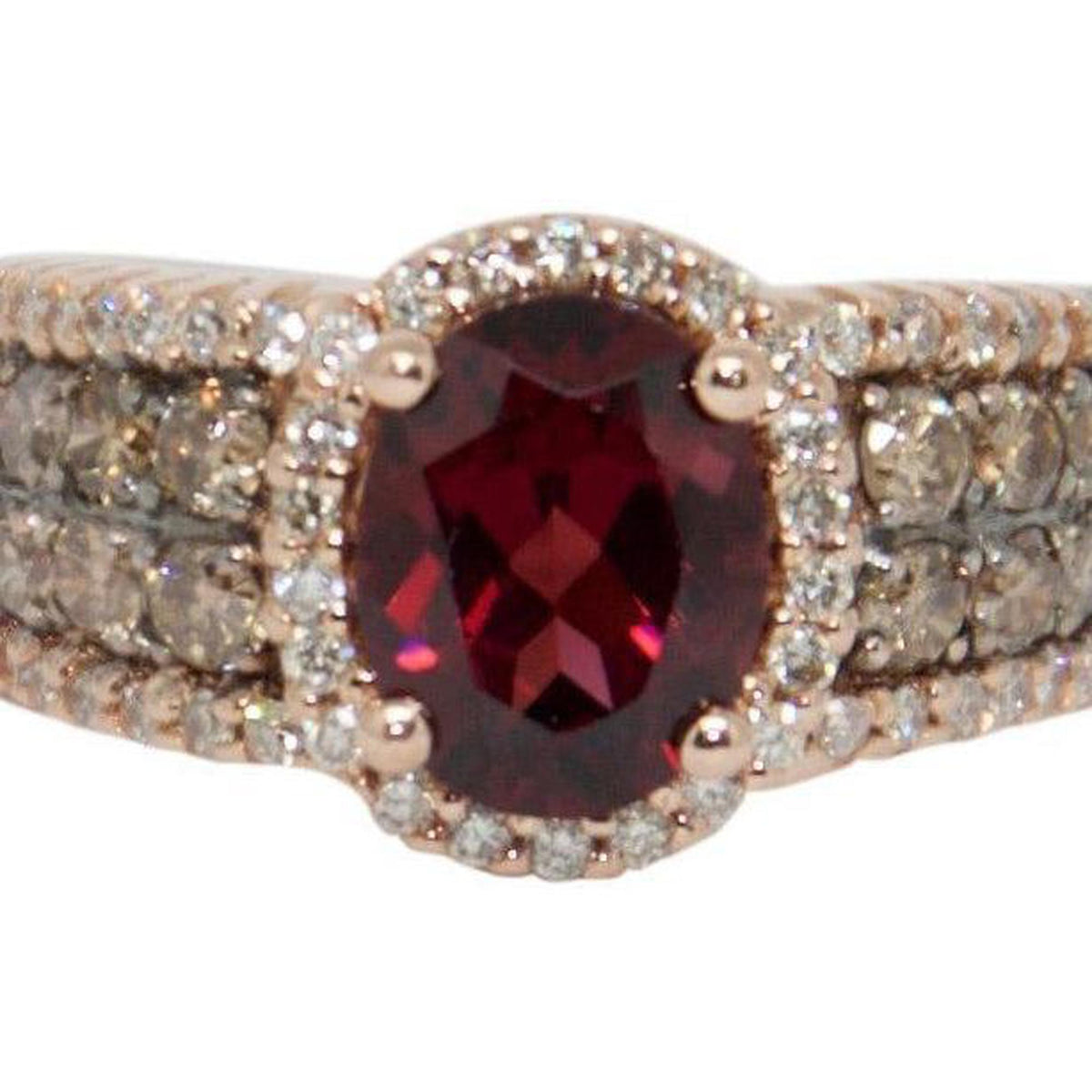 Pyrope Garnet and Diamond Cocktail Ring – OLIVER'S