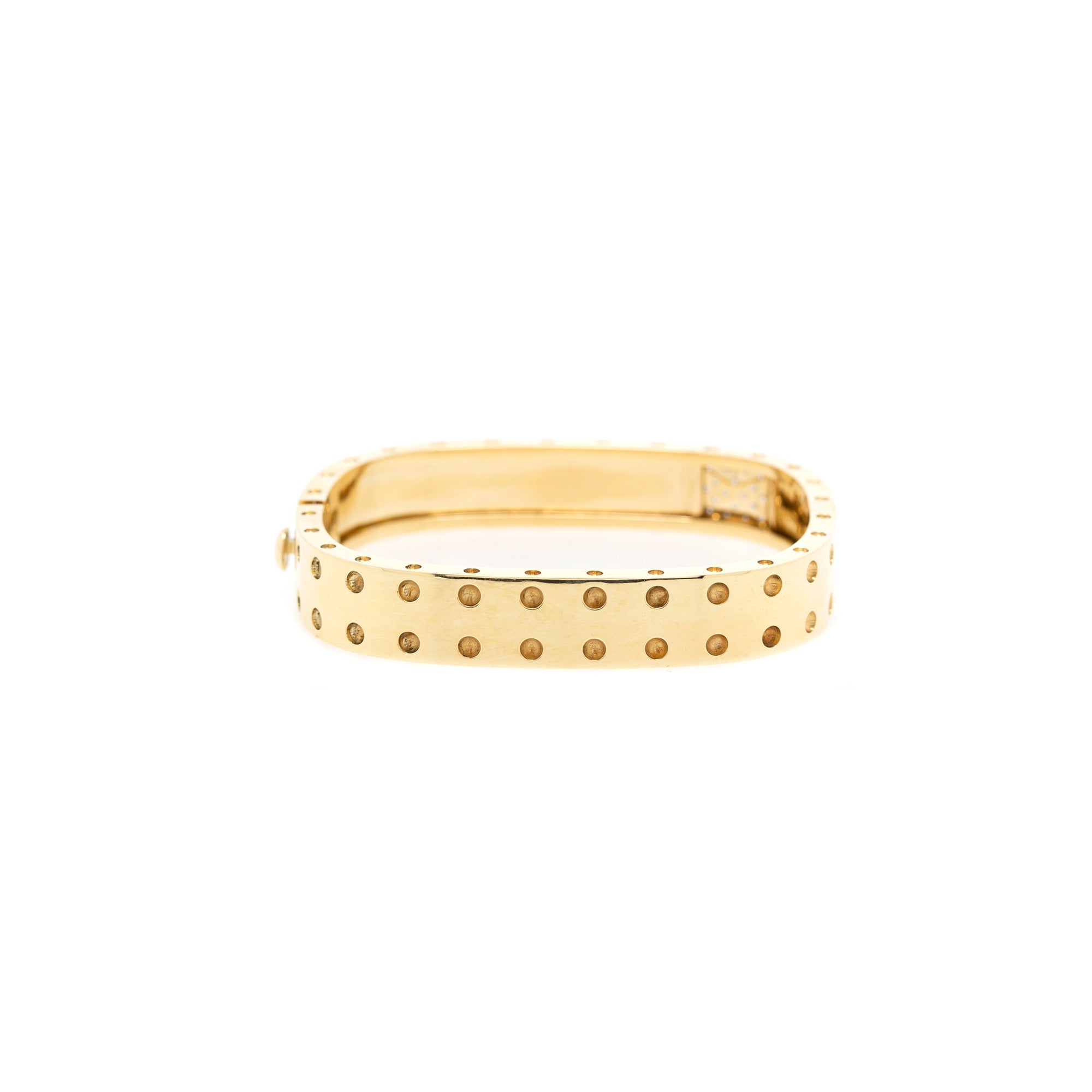 Roberto Coin 18k Yellow Gold Diamond Pois Moi Two-Row Rigid Bangle ...