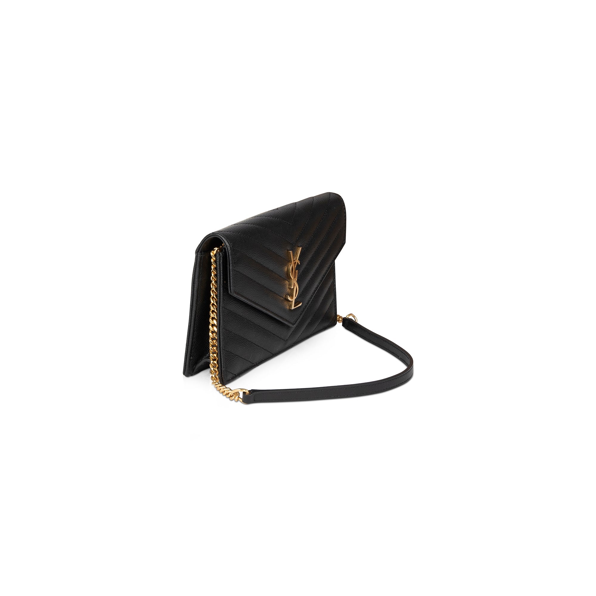 Saint Laurent Cassandre Envelope Chain Wallet w/ Box – OLIVER'S