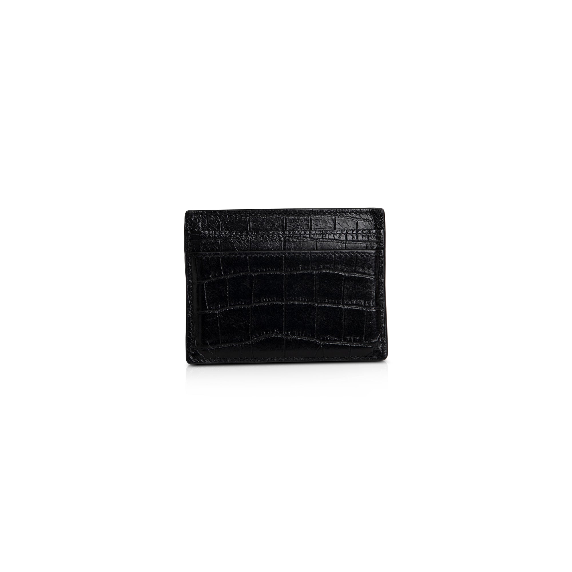 Saint Laurent Crocodile Embossed Paris Credit Card Case – OLIVER'S