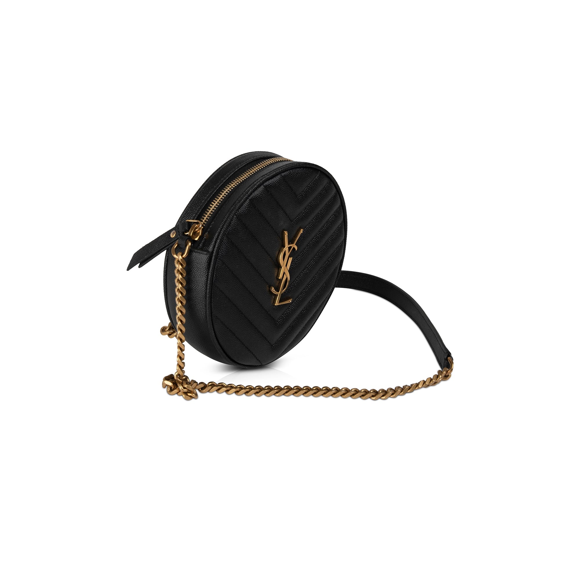 Saint Laurent Vinyle Round Monogram Camera Bag – OLIVER'S
