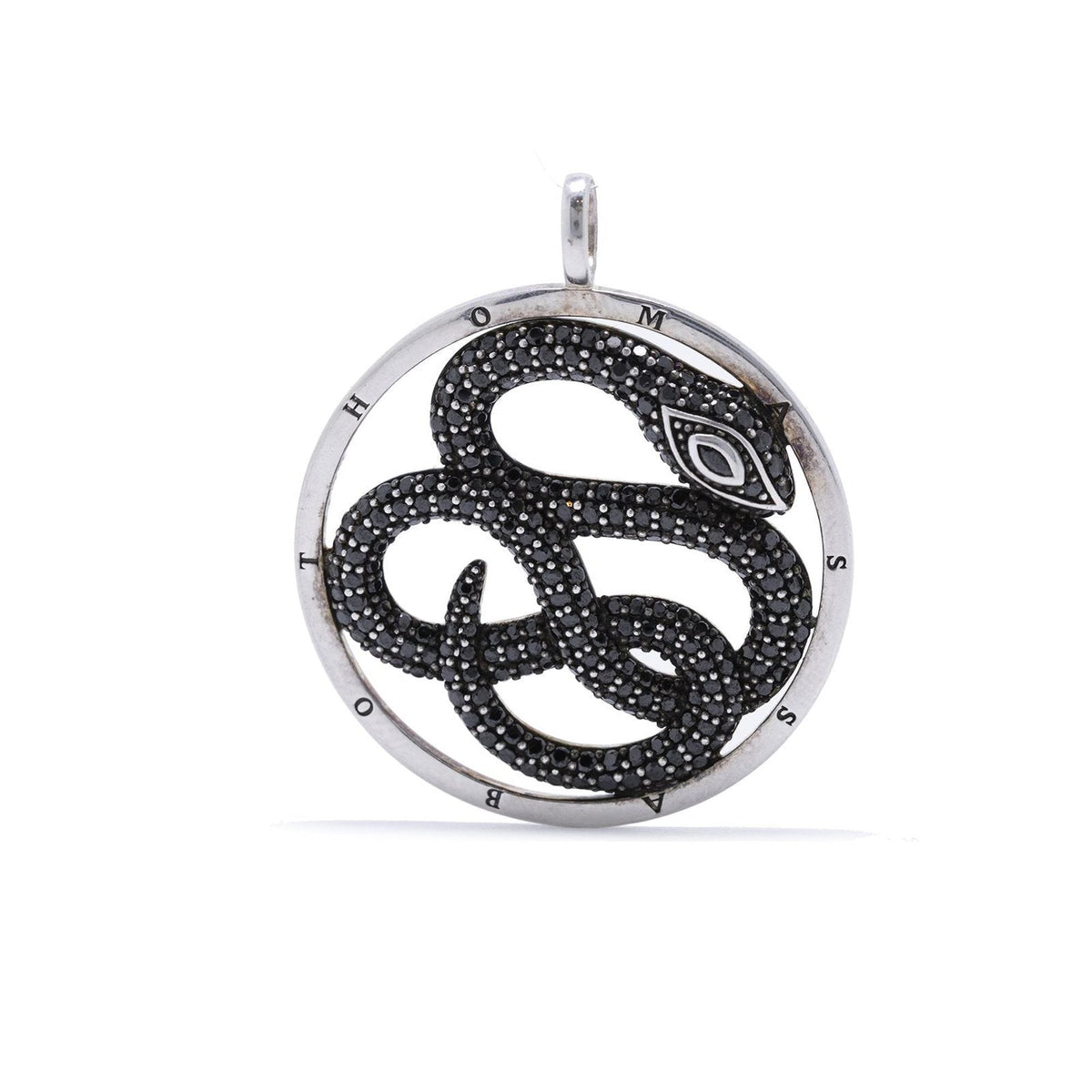 Thomas Sabo Black Snake Round Pendant – OLIVER'S