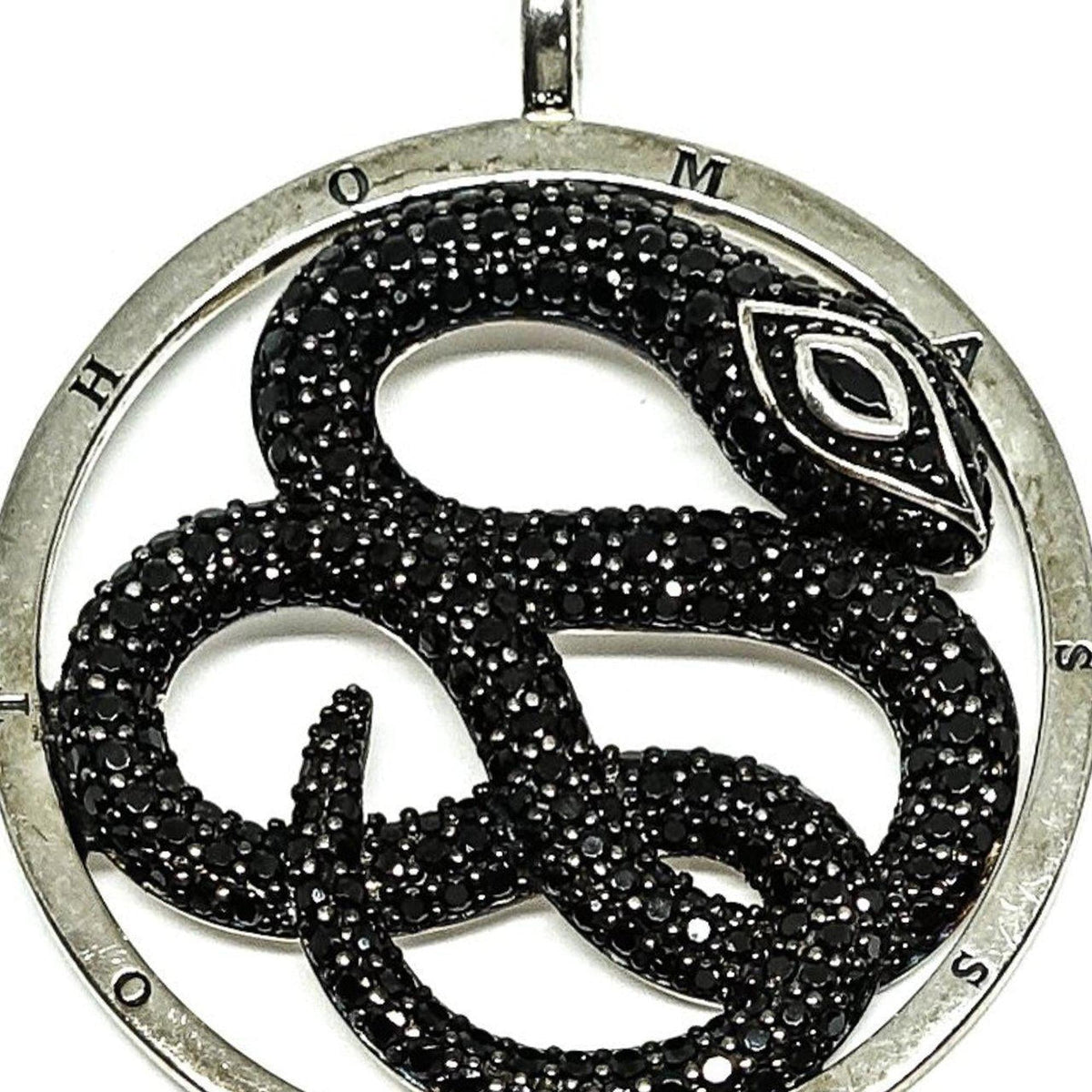 Thomas Sabo Snake Pendant in Sterling Silver with Black CZ – OLIVER'S