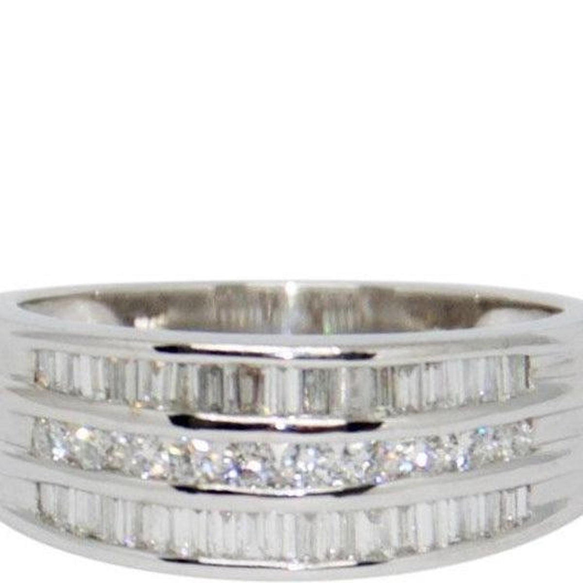 Three-Row Channel-Set Diamond Ring – OLIVER'S